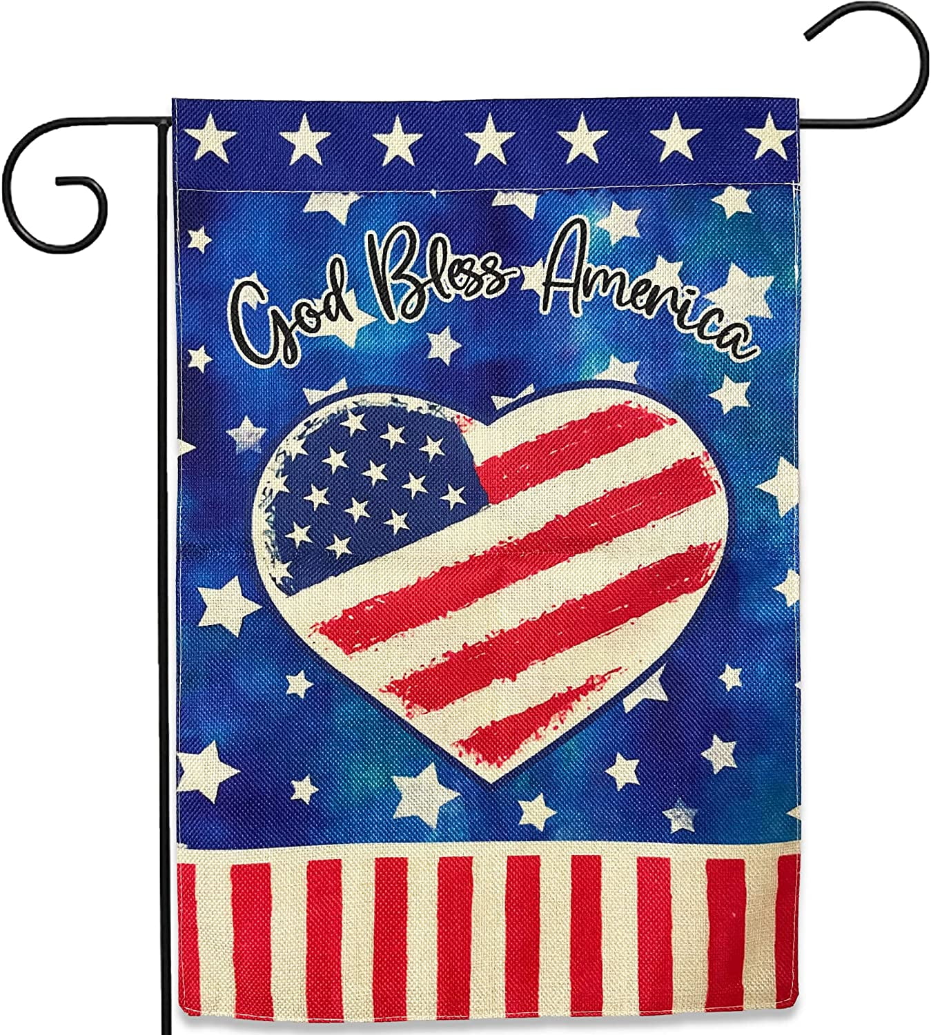God Bless America Flag Patriotic 4th of July Garden Flags Double Sided ...