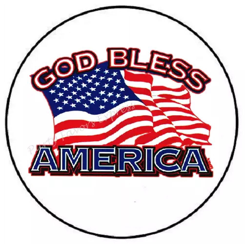 God Bless America Flag Stickers Party Favors Phone Decal Water Bottle ...