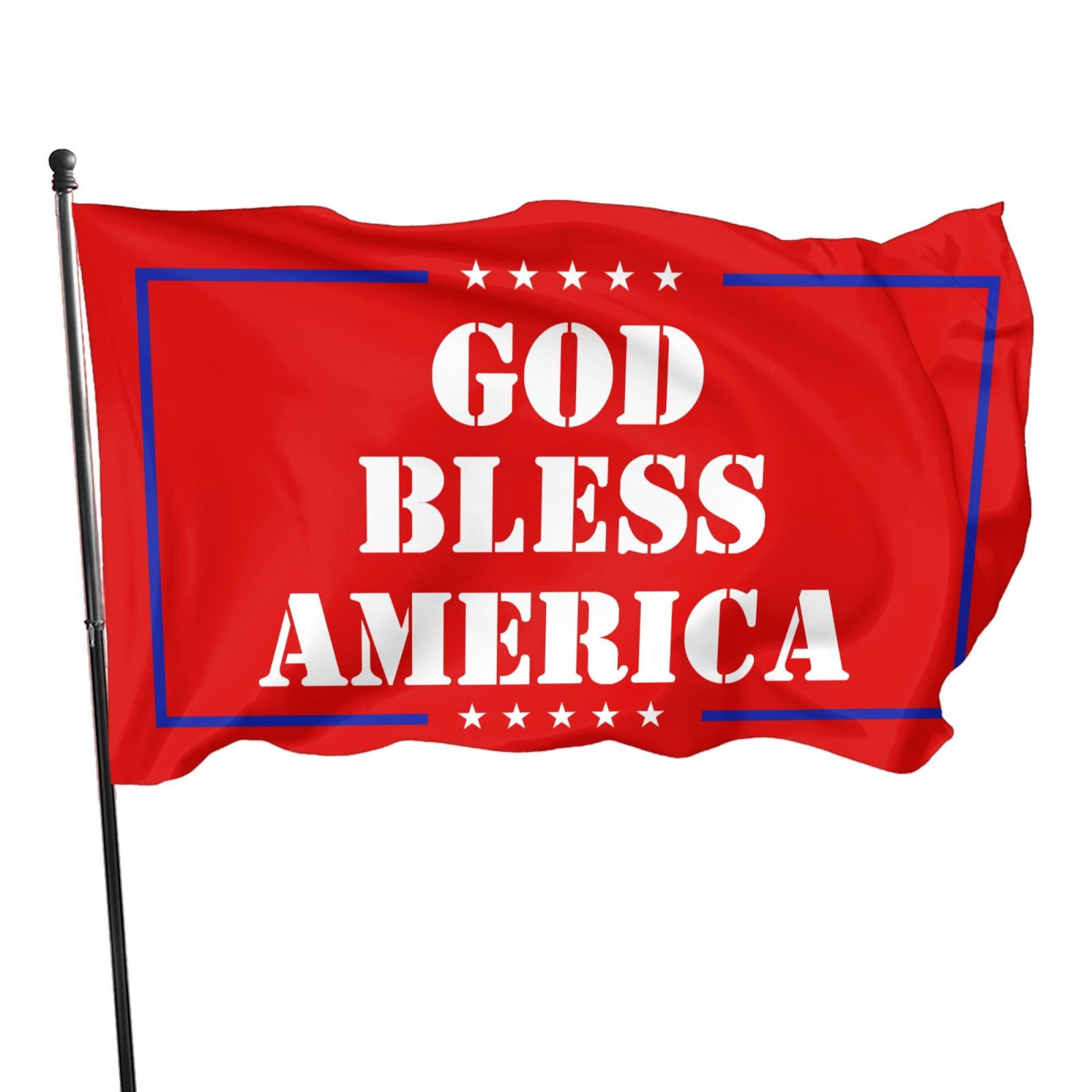 God Bless America Flags 5x8 Double Sided 100% Polyester 3-Layer Fabric ...