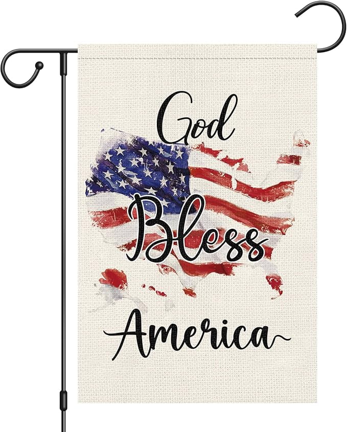 God Bless America Garden Flag Patriotic 4th of July Garden Flags 12x18 ...