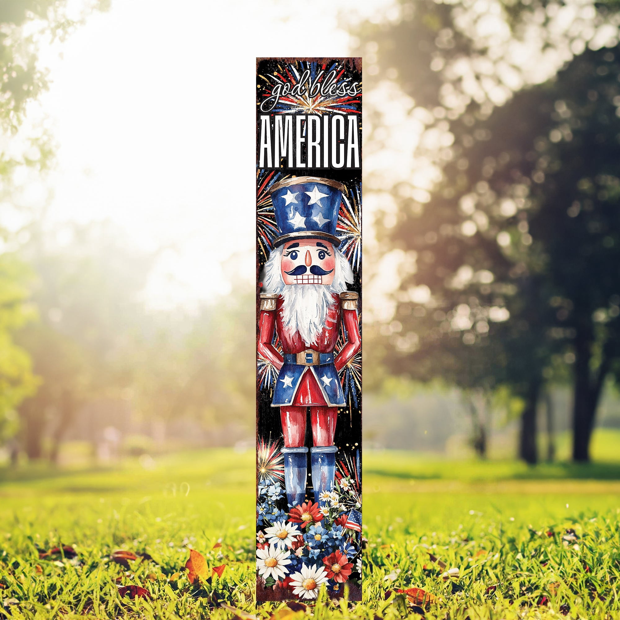 God Bless America Garden Stake | 4th of July Outdoor Decor | Patriotic ...