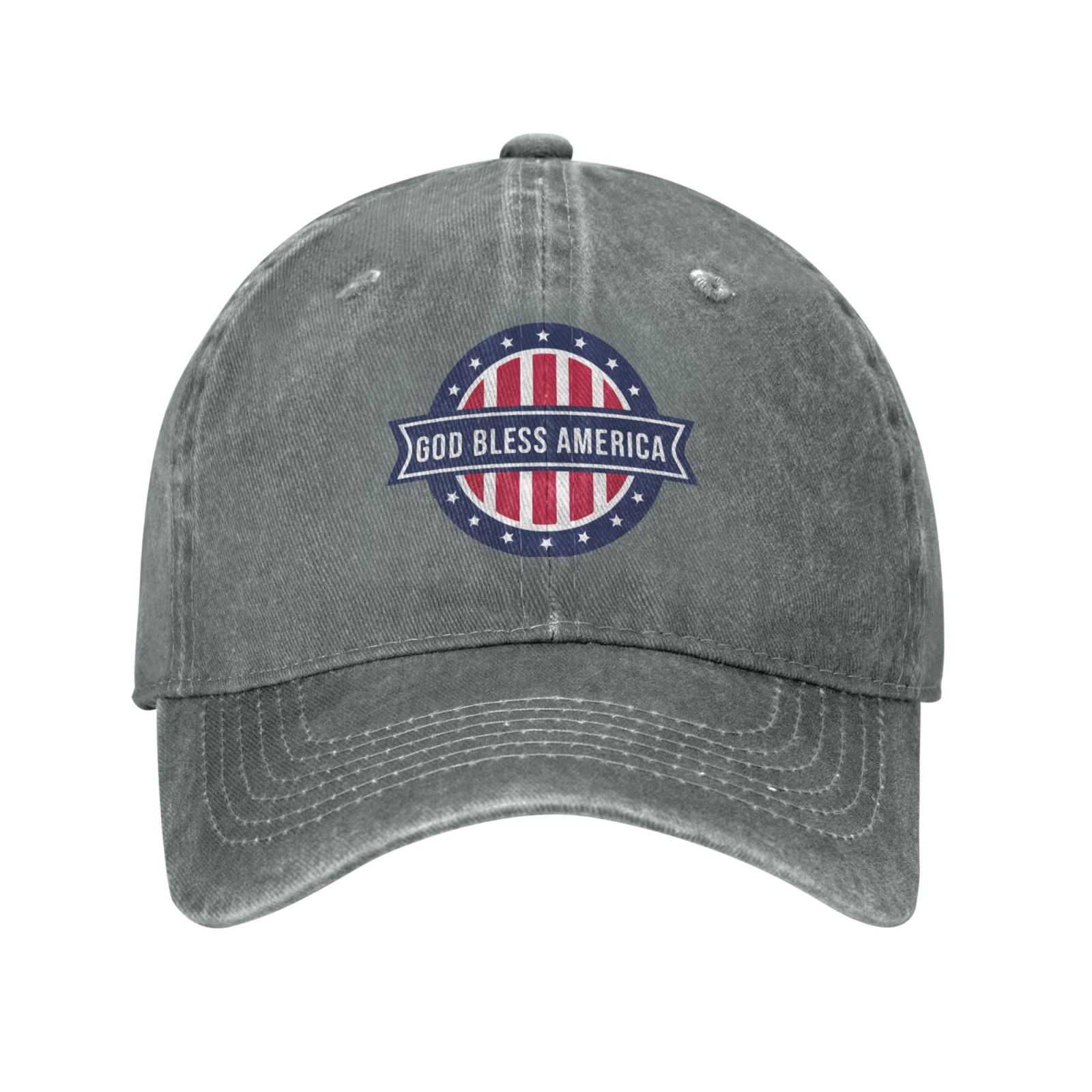God Bless America Logo Adult Adjustable Classic Washed Casquette Cap ...