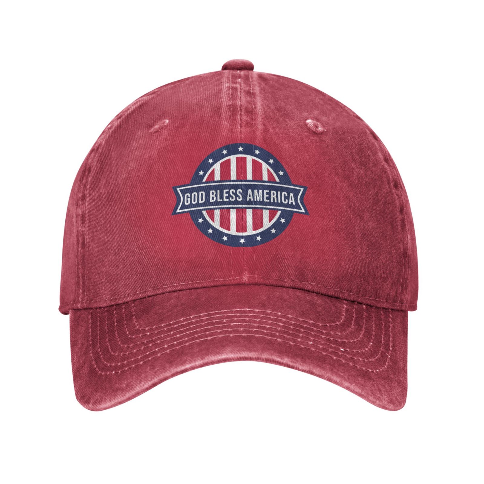 God Bless America Logo Adult Adjustable Classic Washed Casquette Cap ...