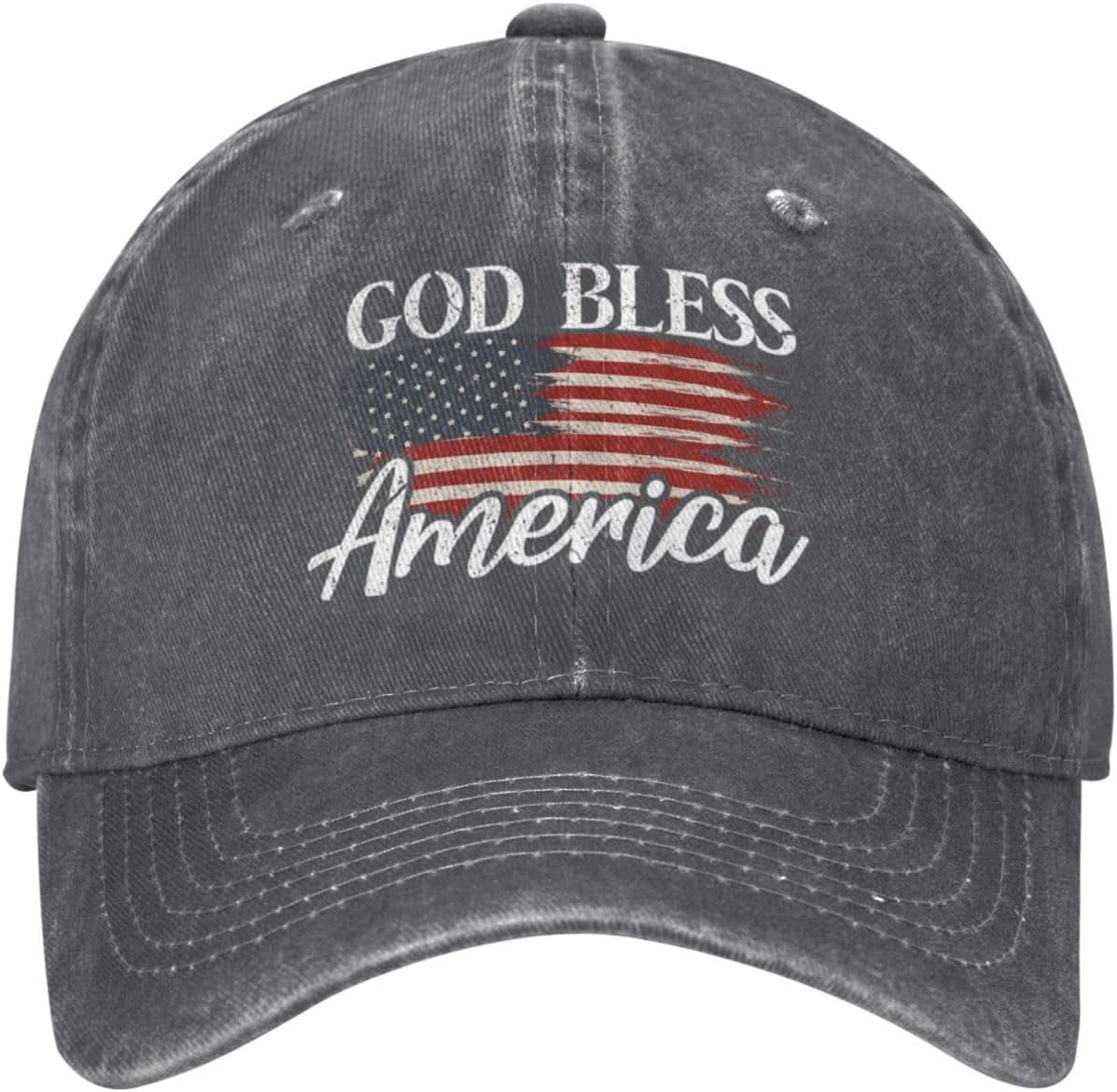 God Bless America Patriotic USA Cowboy Hat Men Vintage Baseball Cap ...