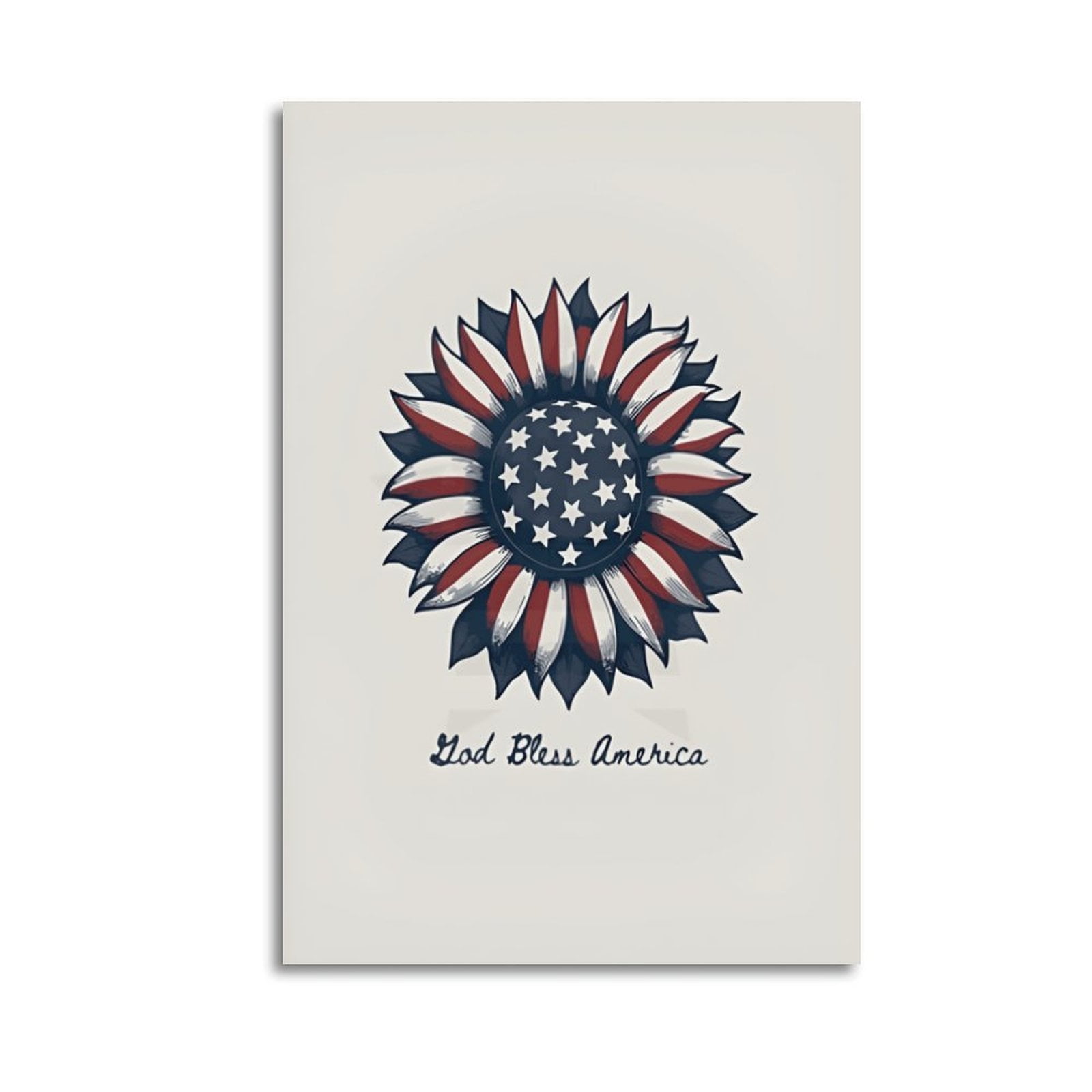 God Bless America Poster Wrapped Wooden Frame Wall Decor, - Walmart.com