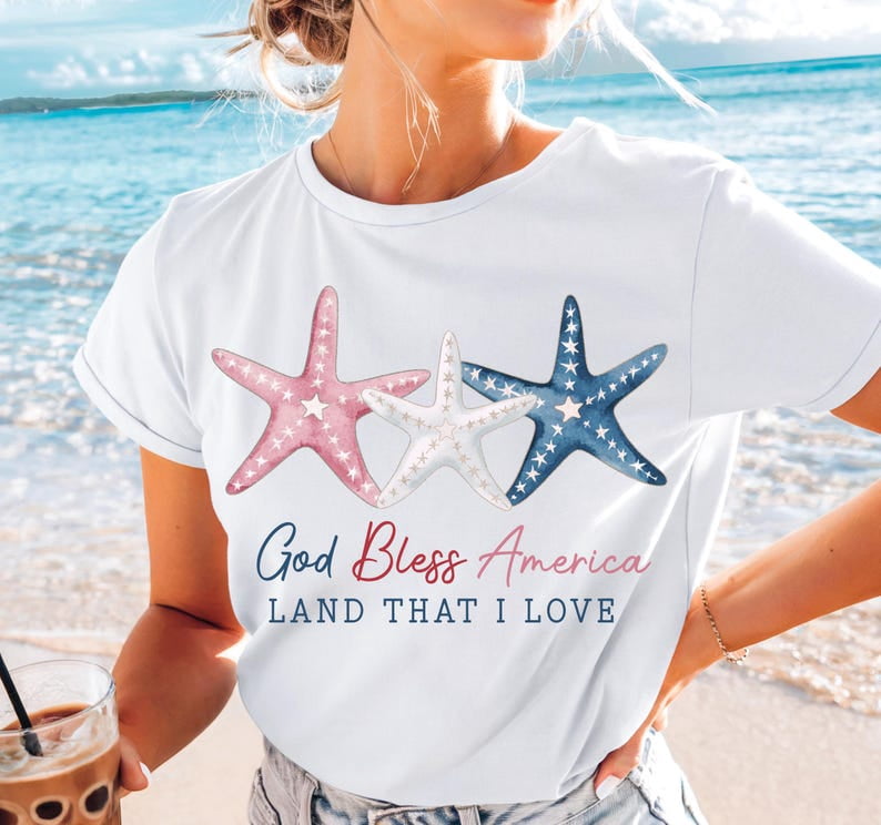 God Bless America Shirt, 4th of July Patriotic Tee, Red White Blue ...