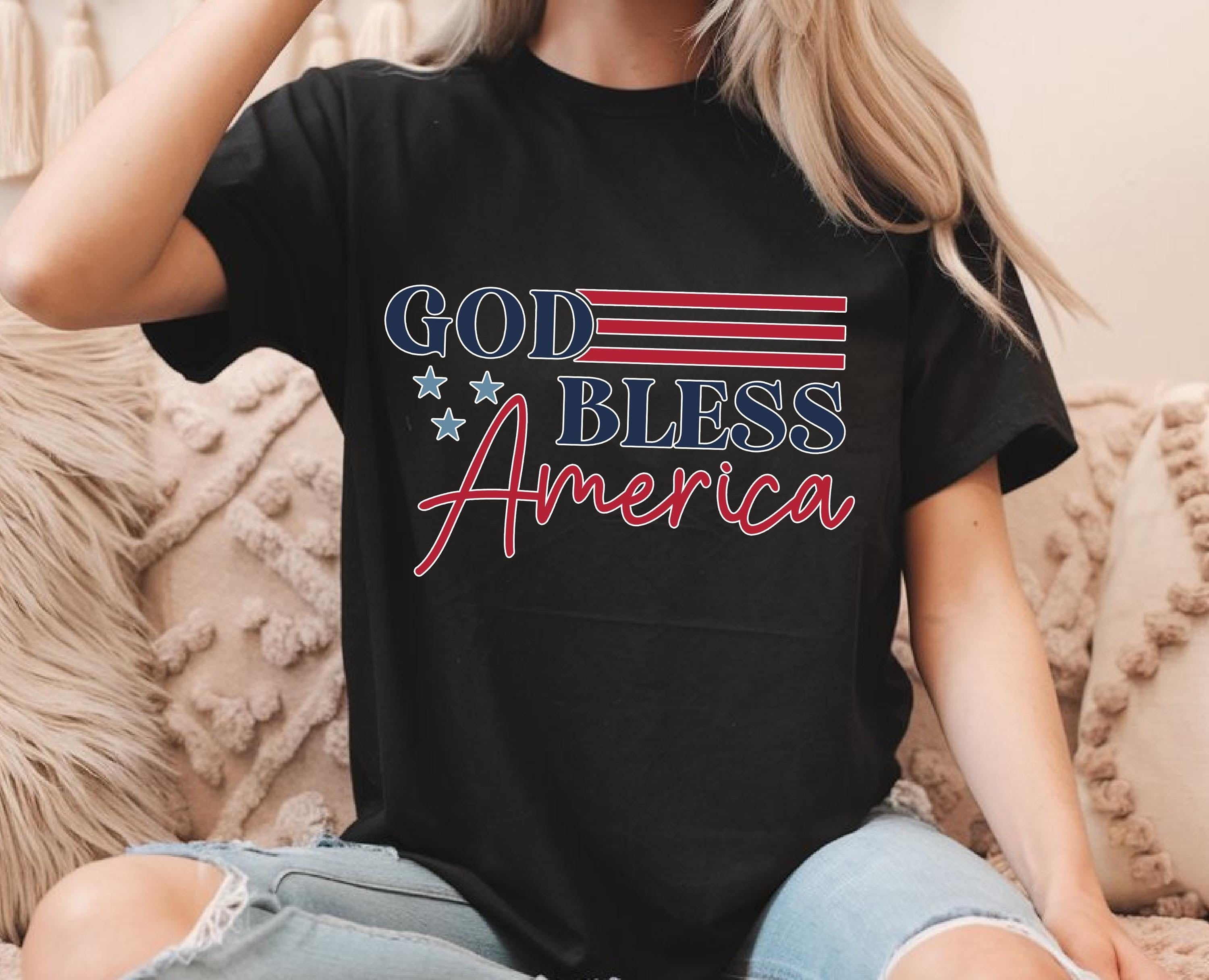 God Bless America Shirt, 4th of July Tee - Walmart.com