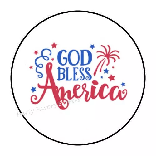 God Bless America Sticker Party Favors Sticker Envelope Seals Labels ...