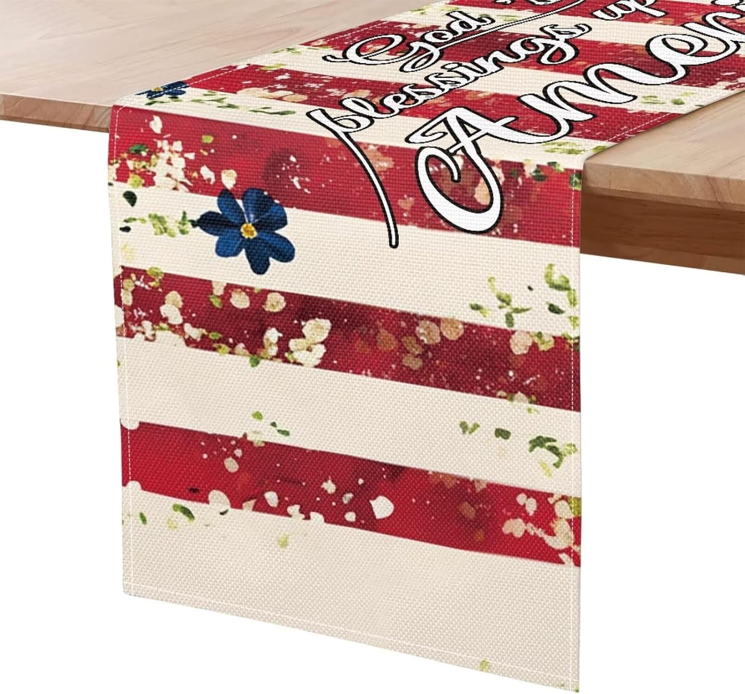 God Bless America Table Runner, Farmhouse Table Runner Dresser Runners ...