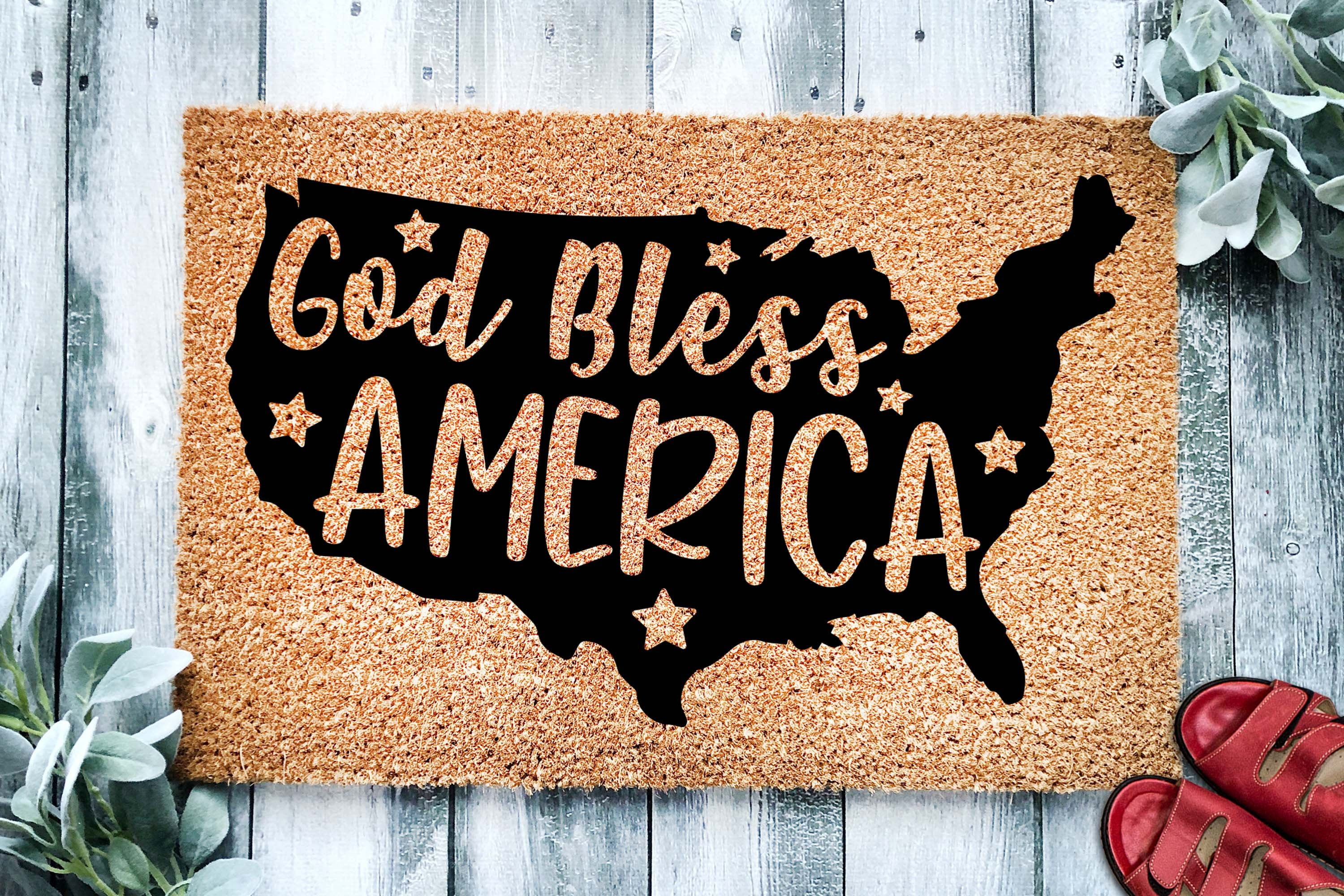 God Bless America United States Door Mat | 4th of July | Independence ...