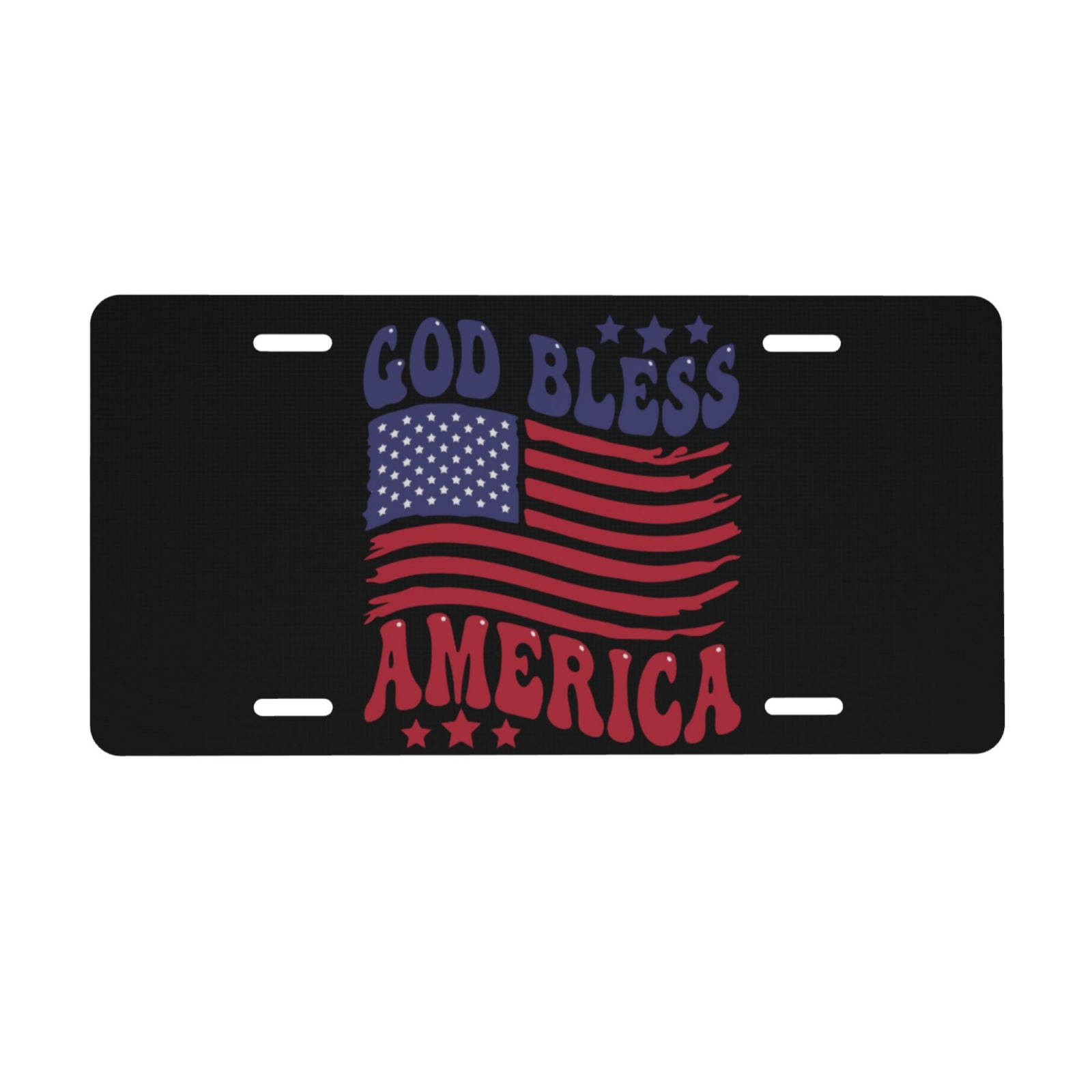 God Bless America Us Flag License Plate 6x12 Inch Thickening Aluminum ...