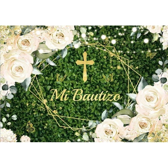 God Bless Backdrop Baptism Party First Holy Communion Christening ...