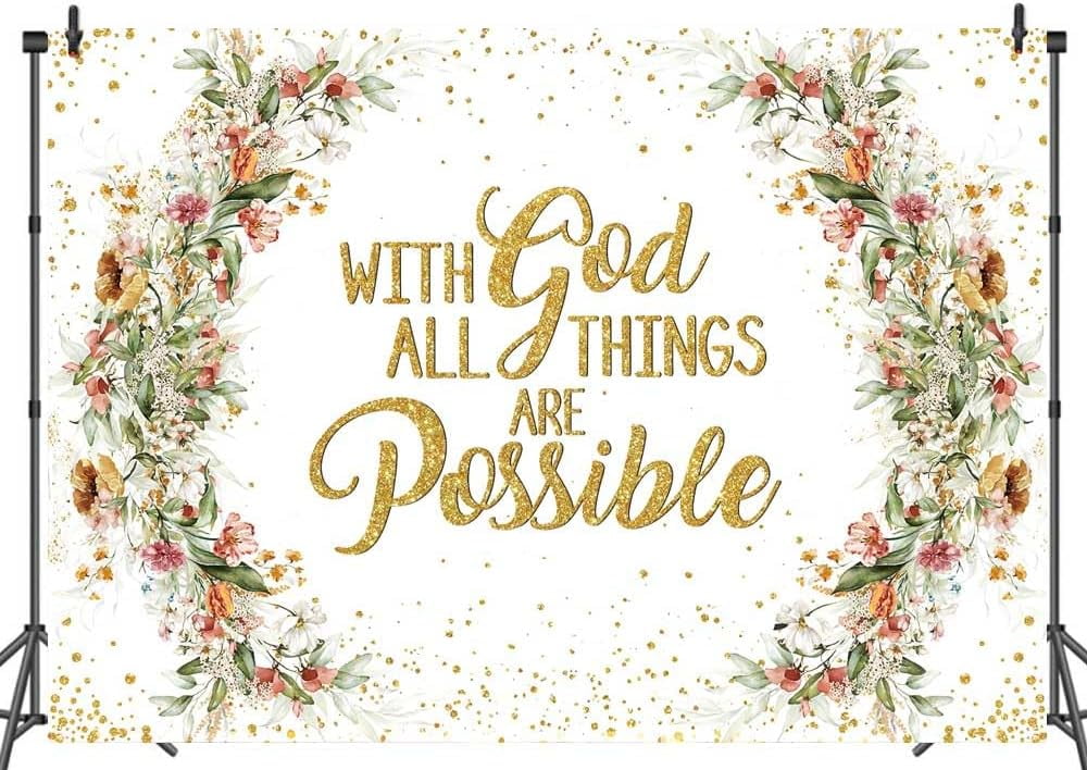 God Bless Backdrop with God All Things are Possible Photography ...