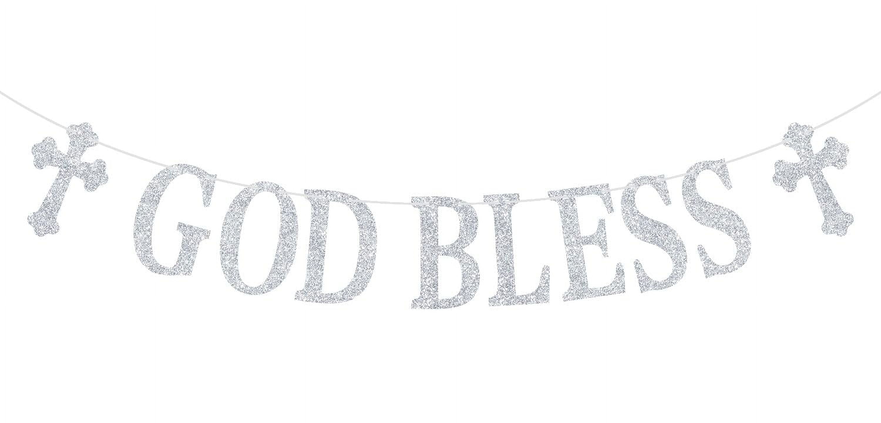 God Bless Banner, Bless This Child, First Communion, Baby Shower ...