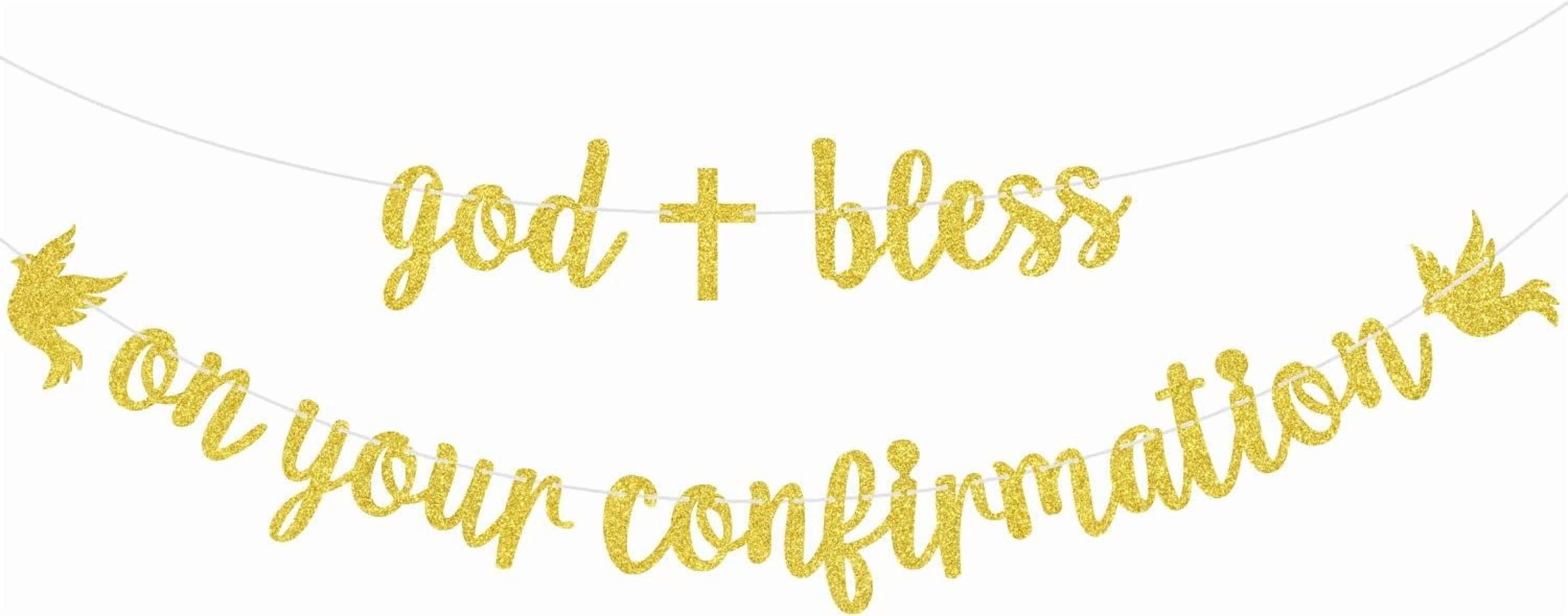 God Bless On Your Confirmation Banner, Confirmation Blessing, First ...