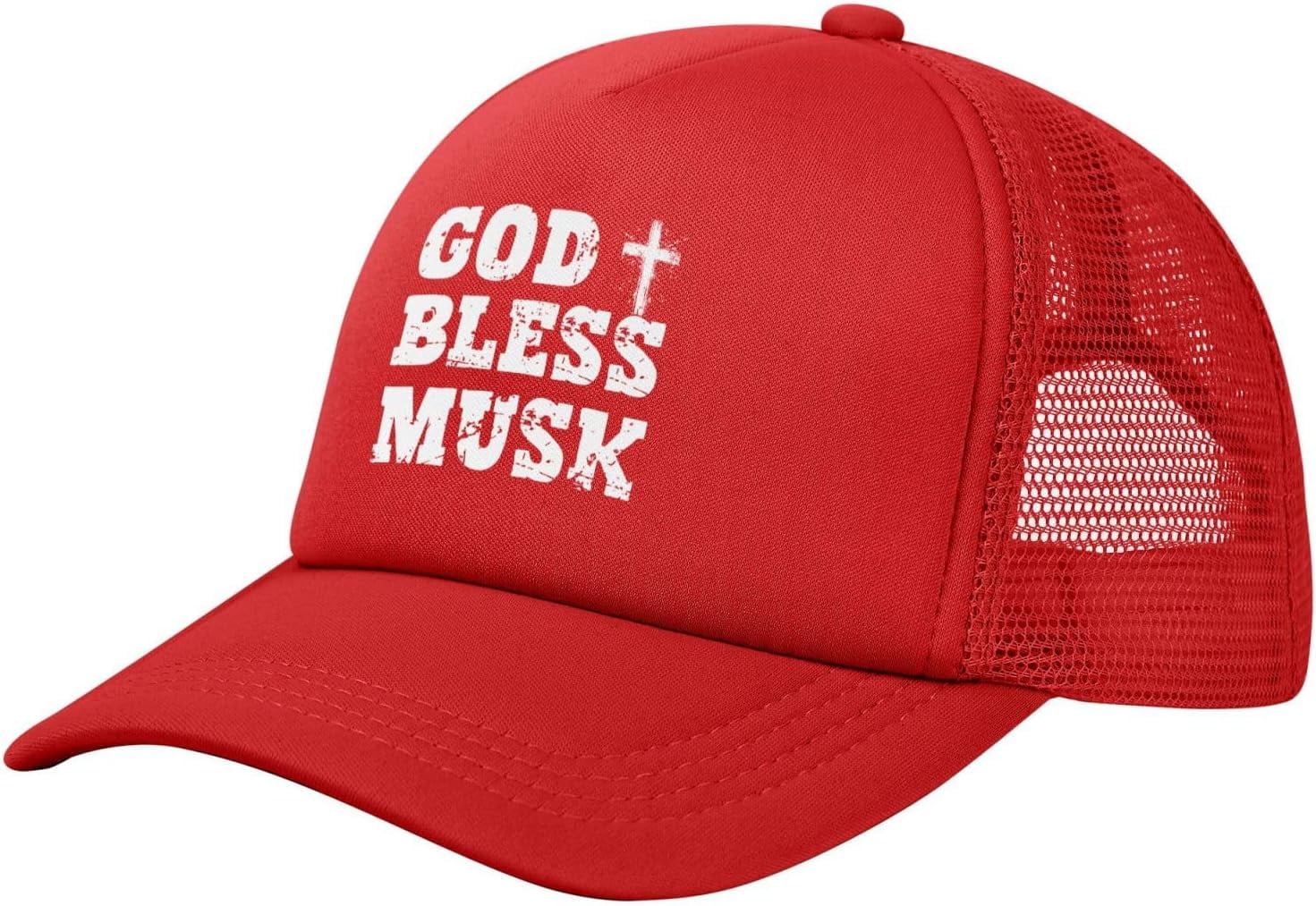 God Bless Elon-Musk Mesh Trucker Hat Cap - Walmart.com