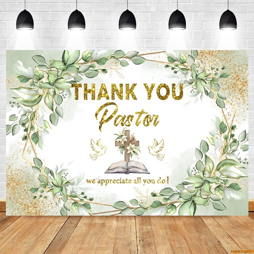 God Bless First Holy Communion Backdrop Gre Leaves Gold Cross Dove ...