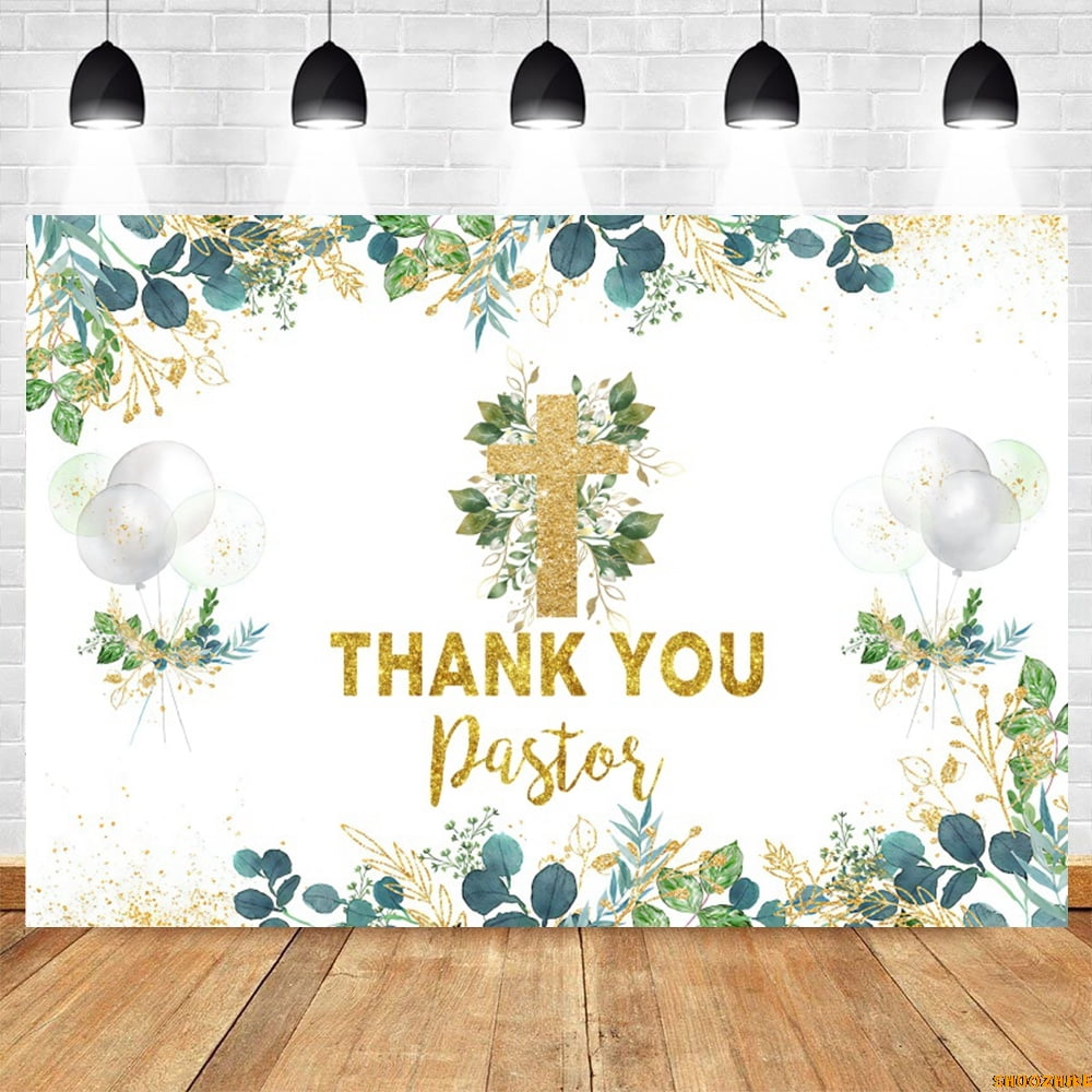 God Bless First Holy Communion Backdrop Gre Leaves Gold Cross Dove ...