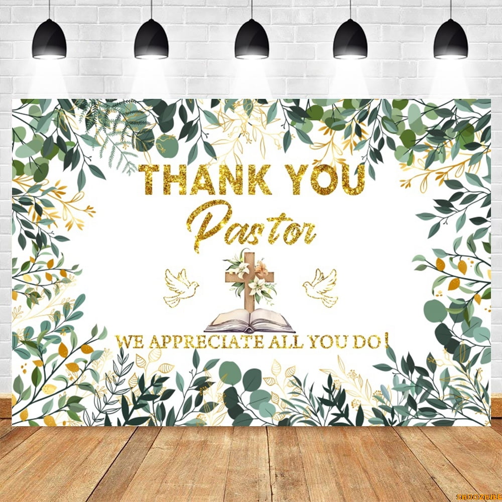 God Bless First Holy Communion Backdrop Gre Leaves Gold Cross Dove ...