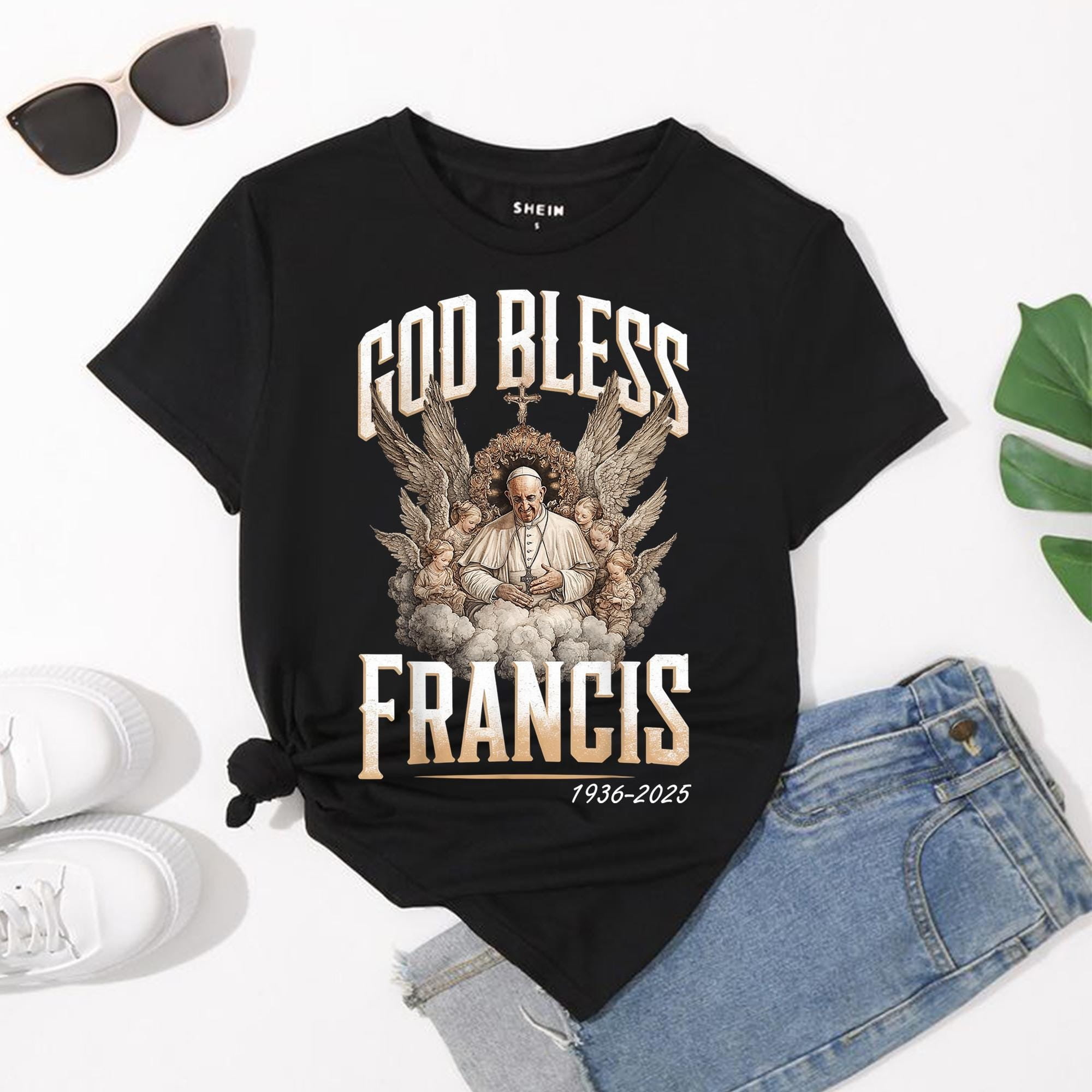 God Bless Francis Tshirt, Thank You Father Religious Apparel, Catholic ...