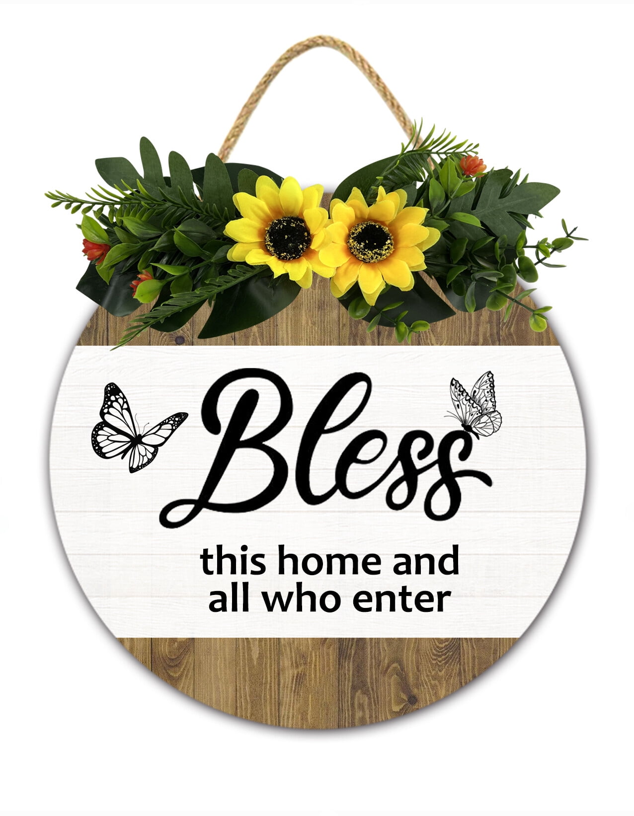 God Bless This Home And All Who Enter Wooden Door Hanger, Farmhouse ...