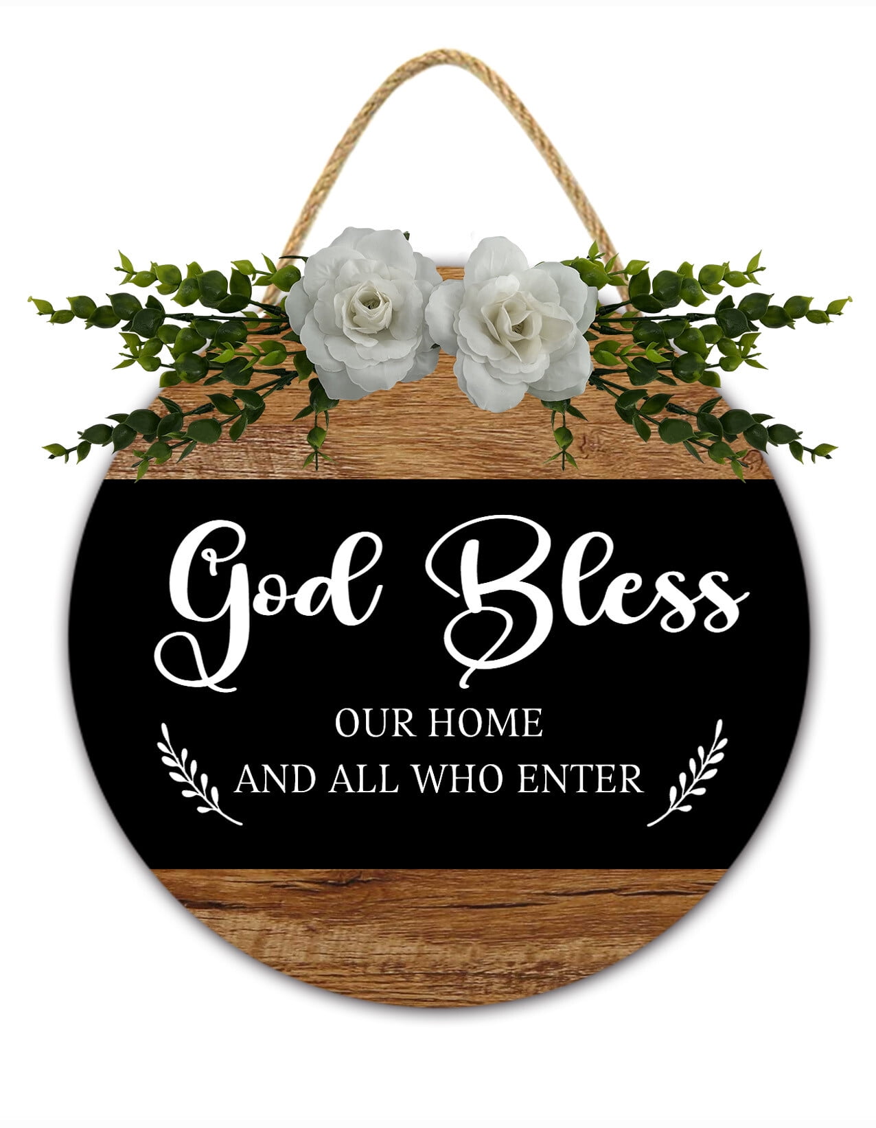 God Bless This Home And All Who Enter Wooden Front Door Signs, Door ...