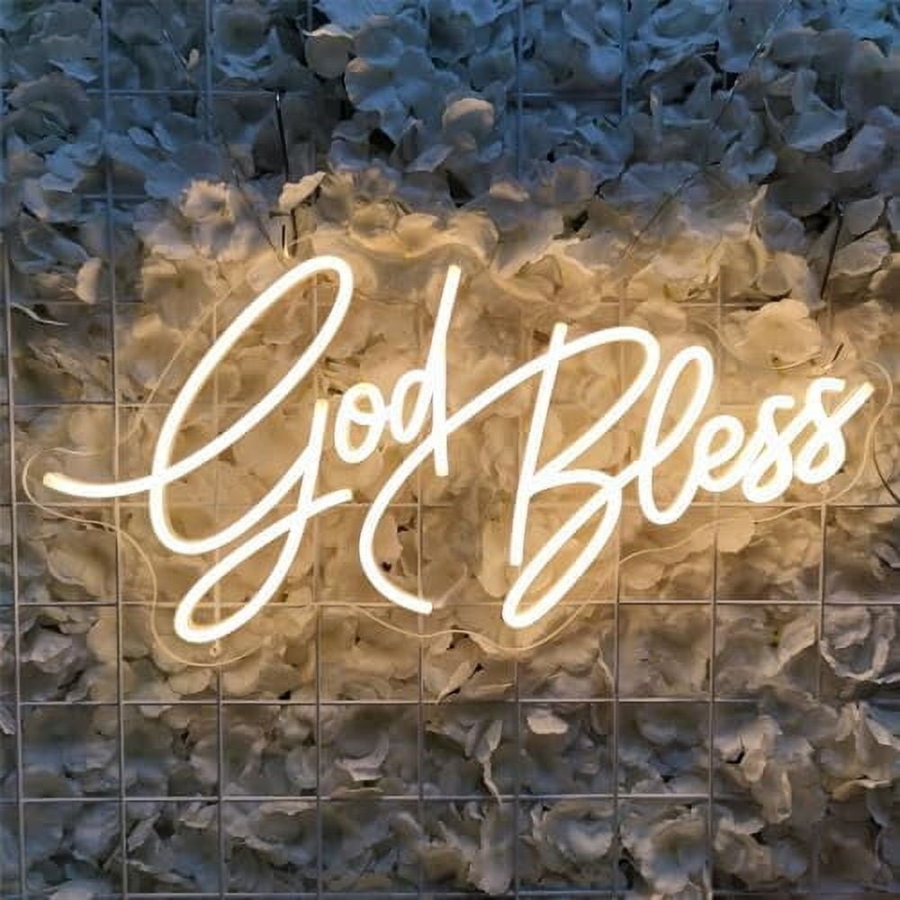 God Bless Neon Signs for Wall Decor, 21.6 * 11.8 Inches God Bless Led ...