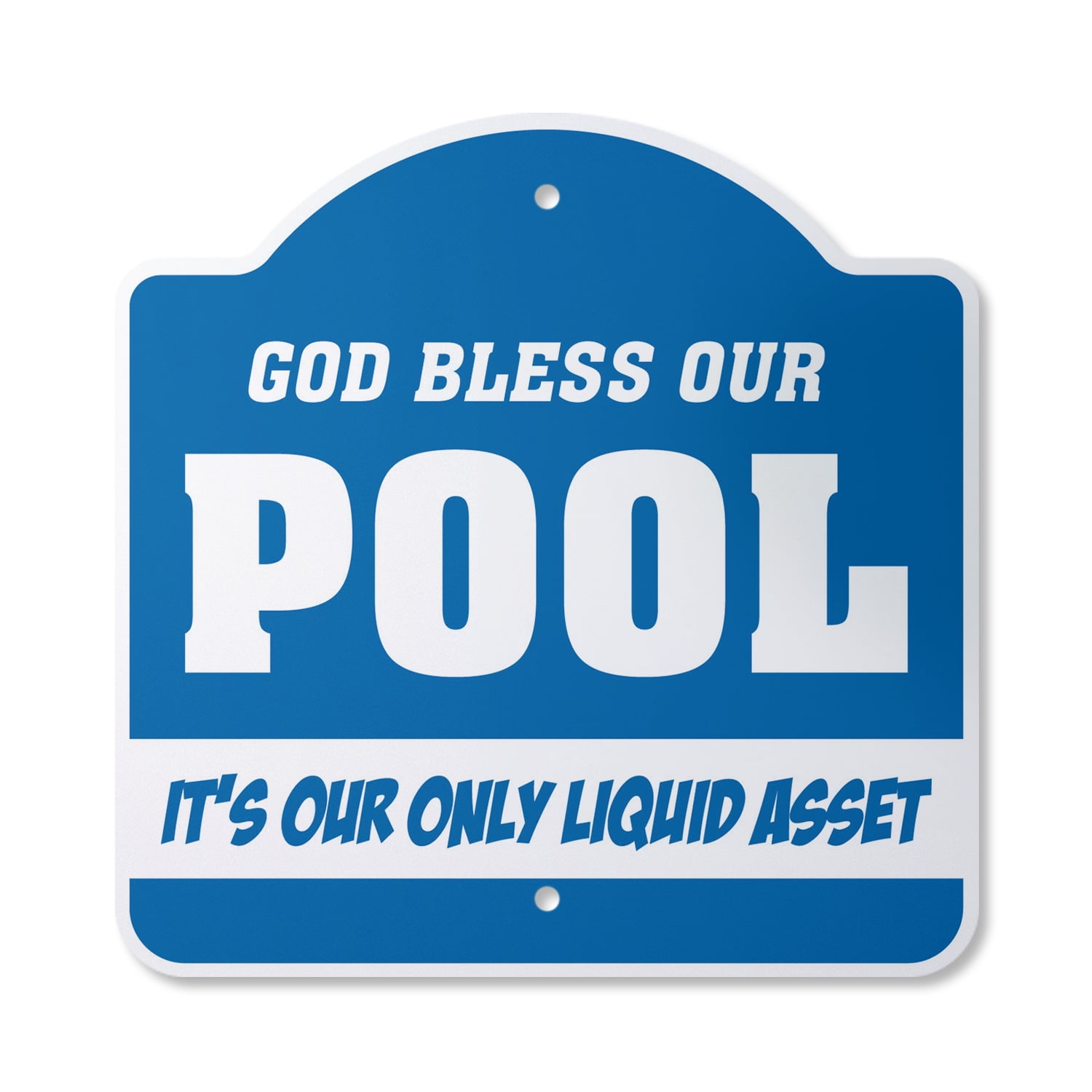 God Bless Our Pool 10” x 10” Sign | Indoor/Outdoor Plastic ...