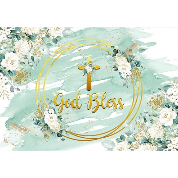 God Bless Photography Backdrop Communion Backdrop Banner Baby Shower ...