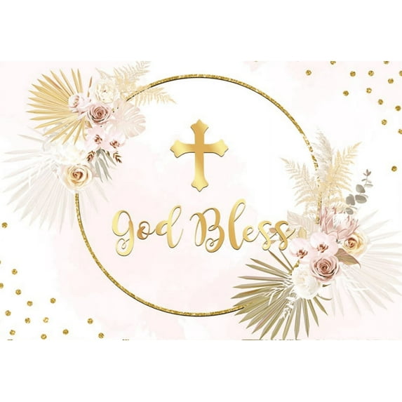 God Bless Photography Backdrop Communion Backdrop Banner Baby Shower ...