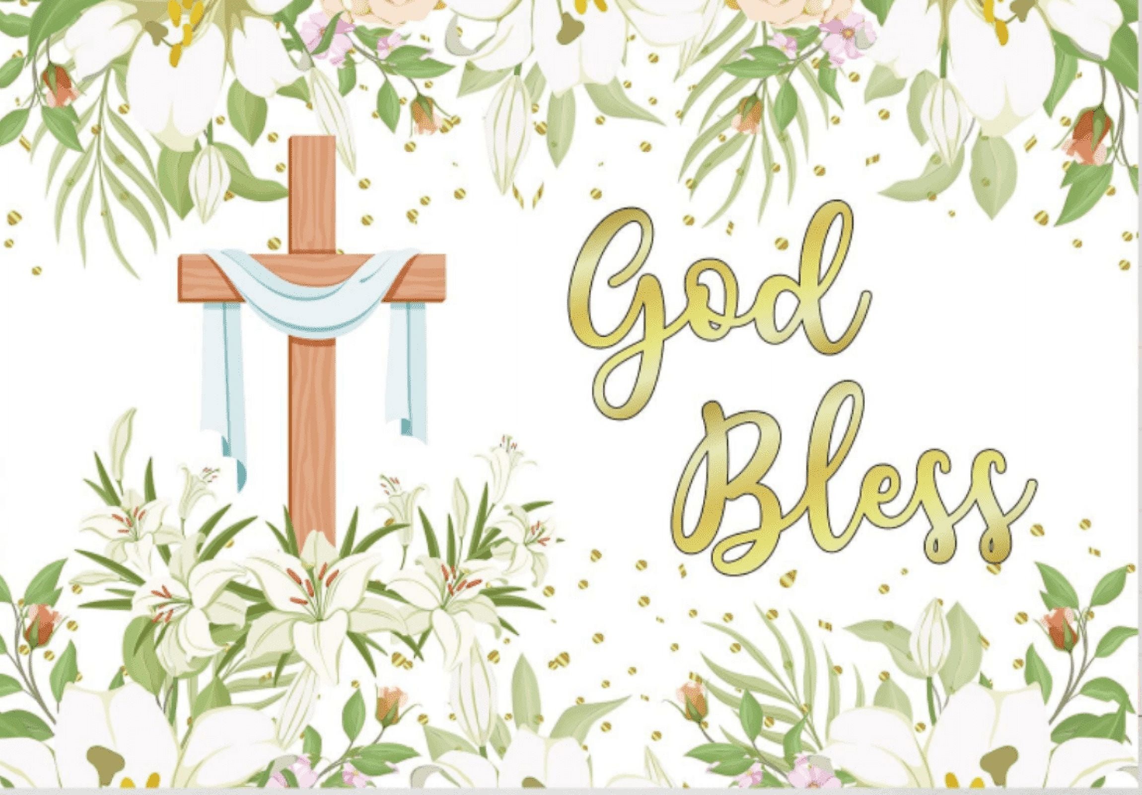 God Bless Photography Backdrop Communion Backdrop Banner Baby Shower ...