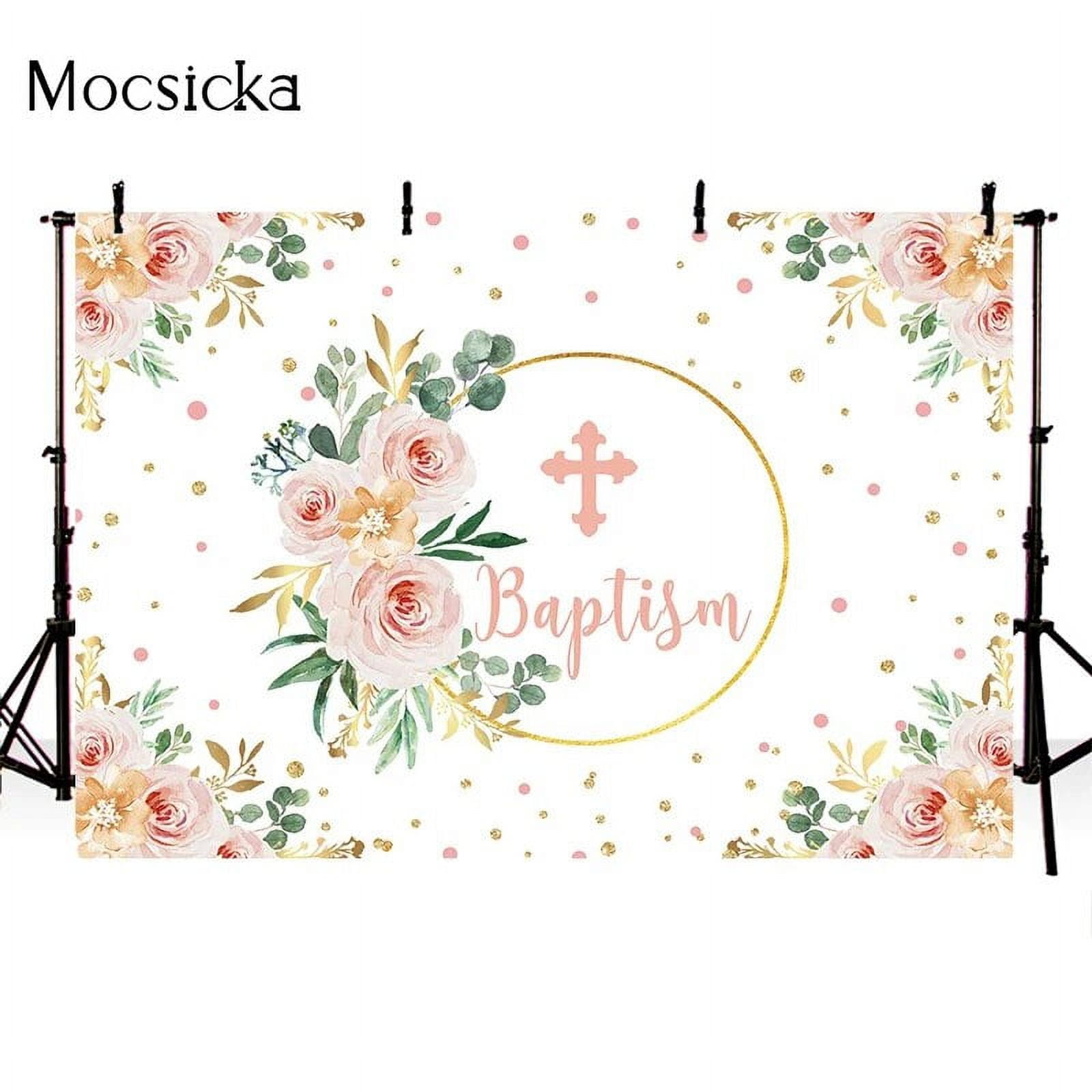 God Bless Photography Background Pink Cross Flowers Decoration Props ...