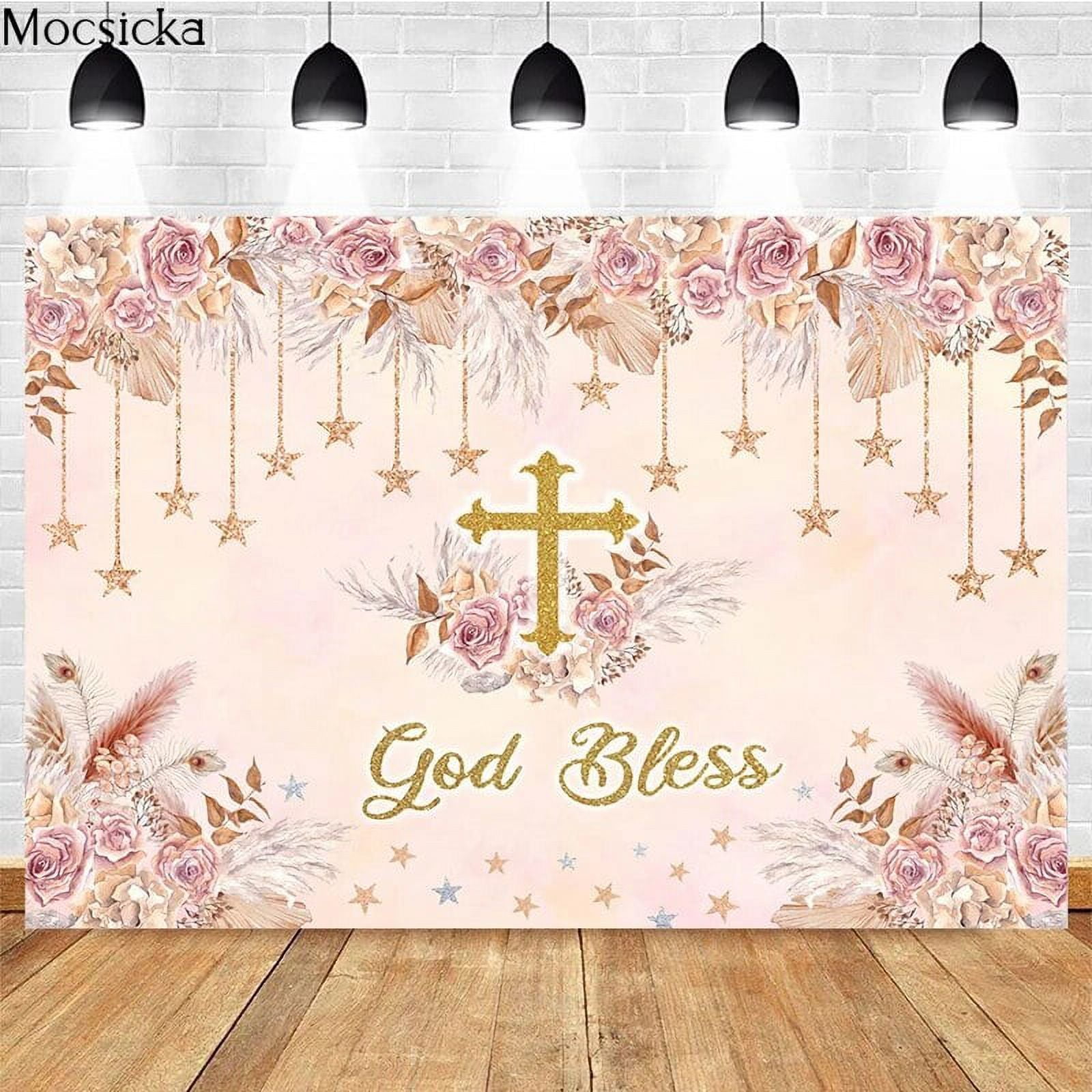 God Bless Photography Background Wings Flowers Stars Decoration Studio ...