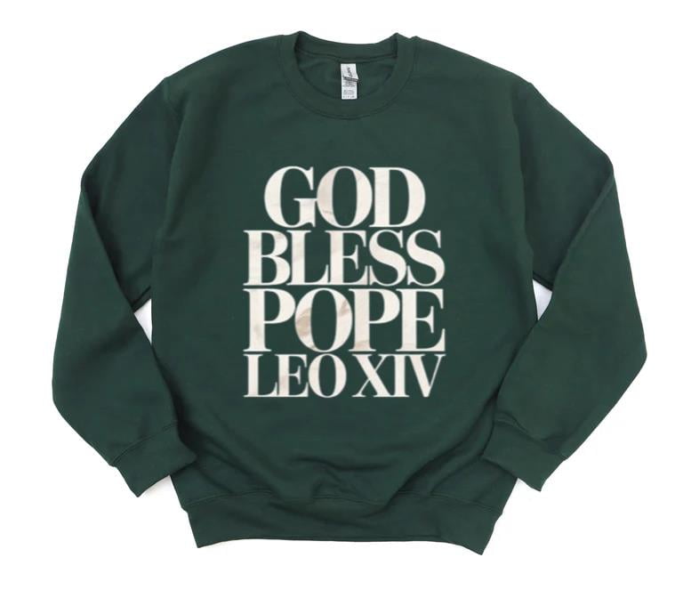 God Bless Pope Leo XIV Vintage Classic Catholic Tribute Humor Graphic God Church Faith Jesus ...