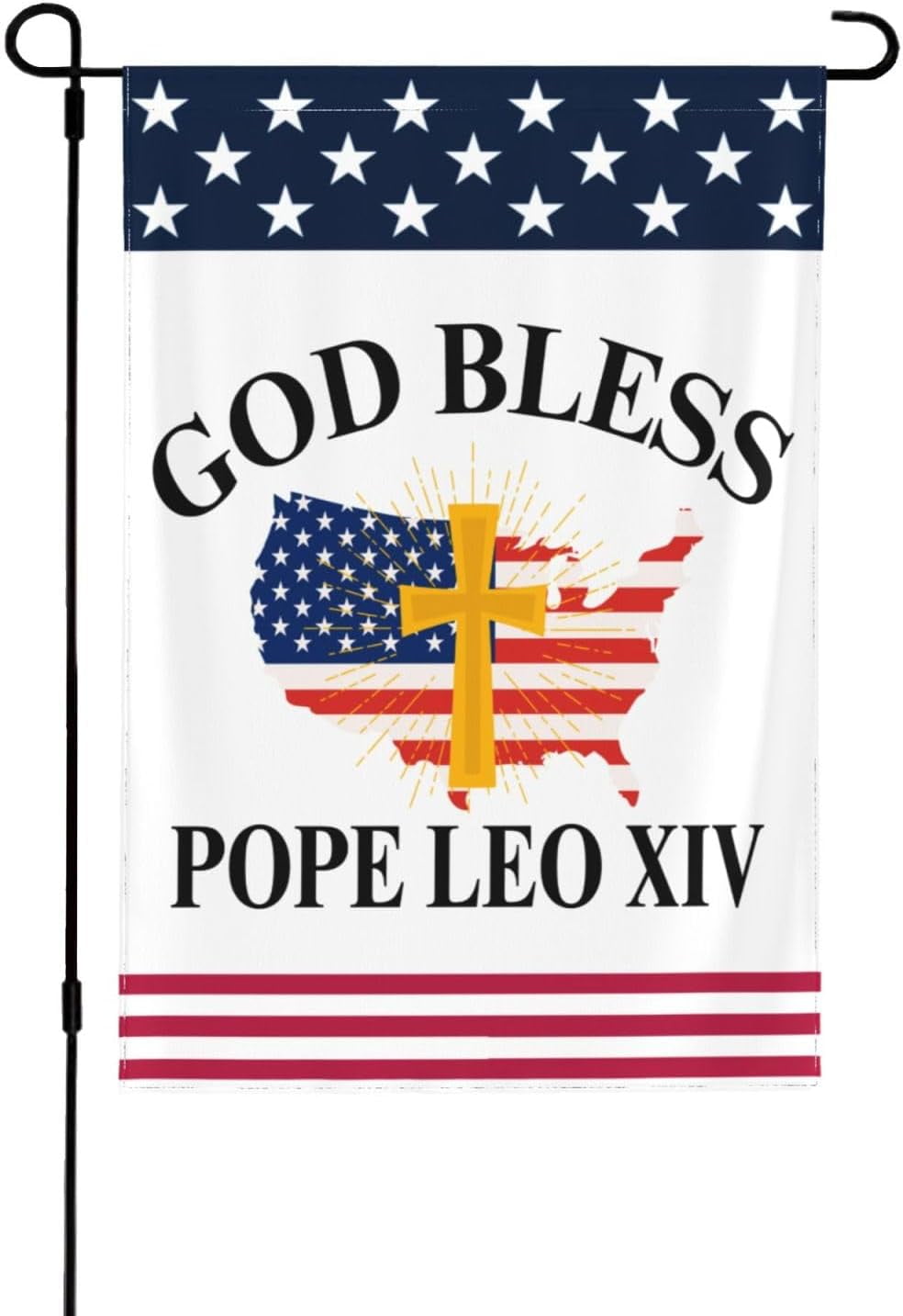 God Bless Pope-Leo-Xiv flags Da-Pope From America Yard Flag 12x18 ...