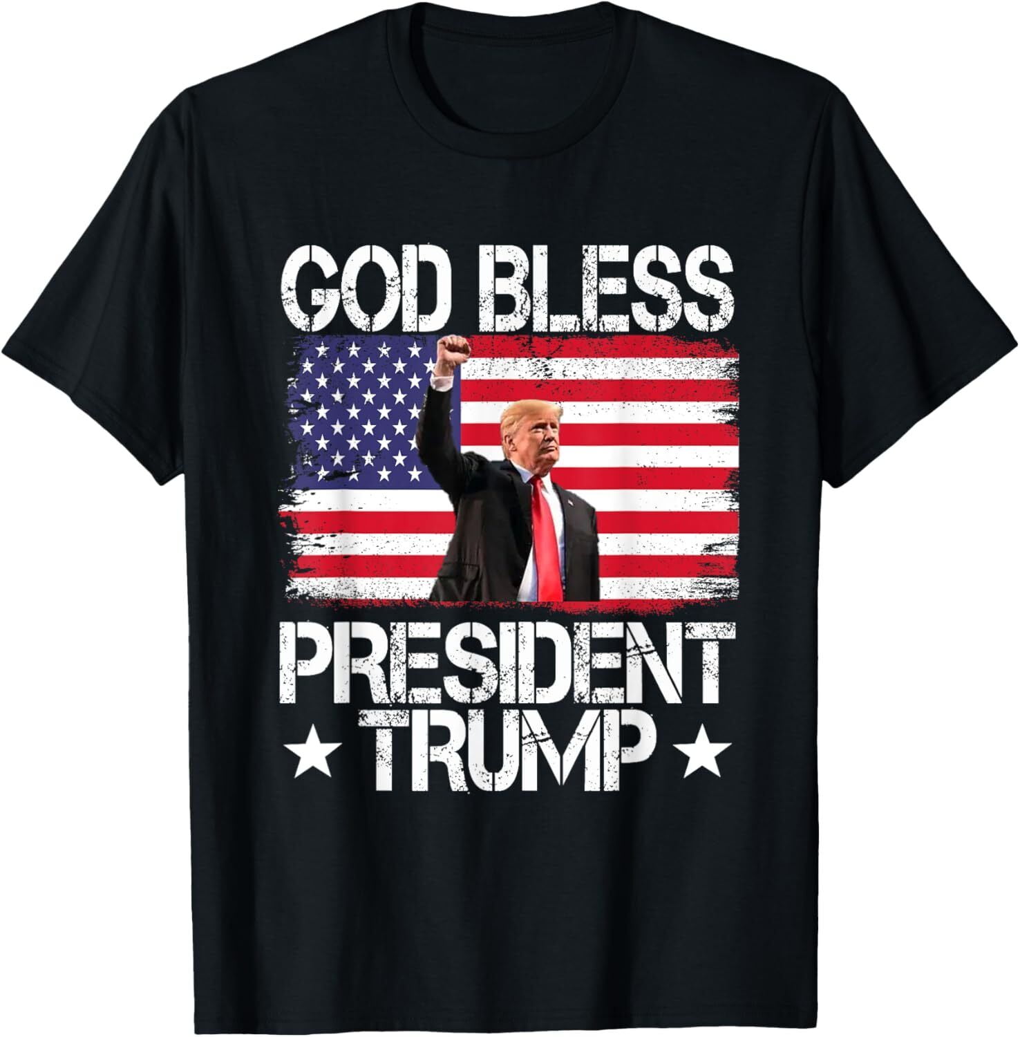 God Bless President Trump 2024 Support Trump Election 2024 T-Shirt ...
