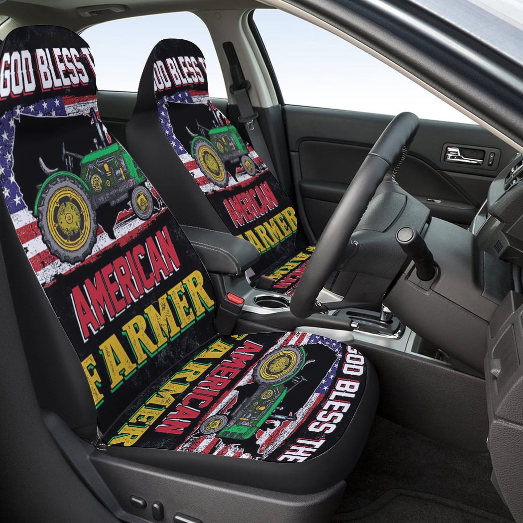 God Bless The American Farmer Seat Covers Cars, Car Truck SUV 2 Piec - Walmart.com