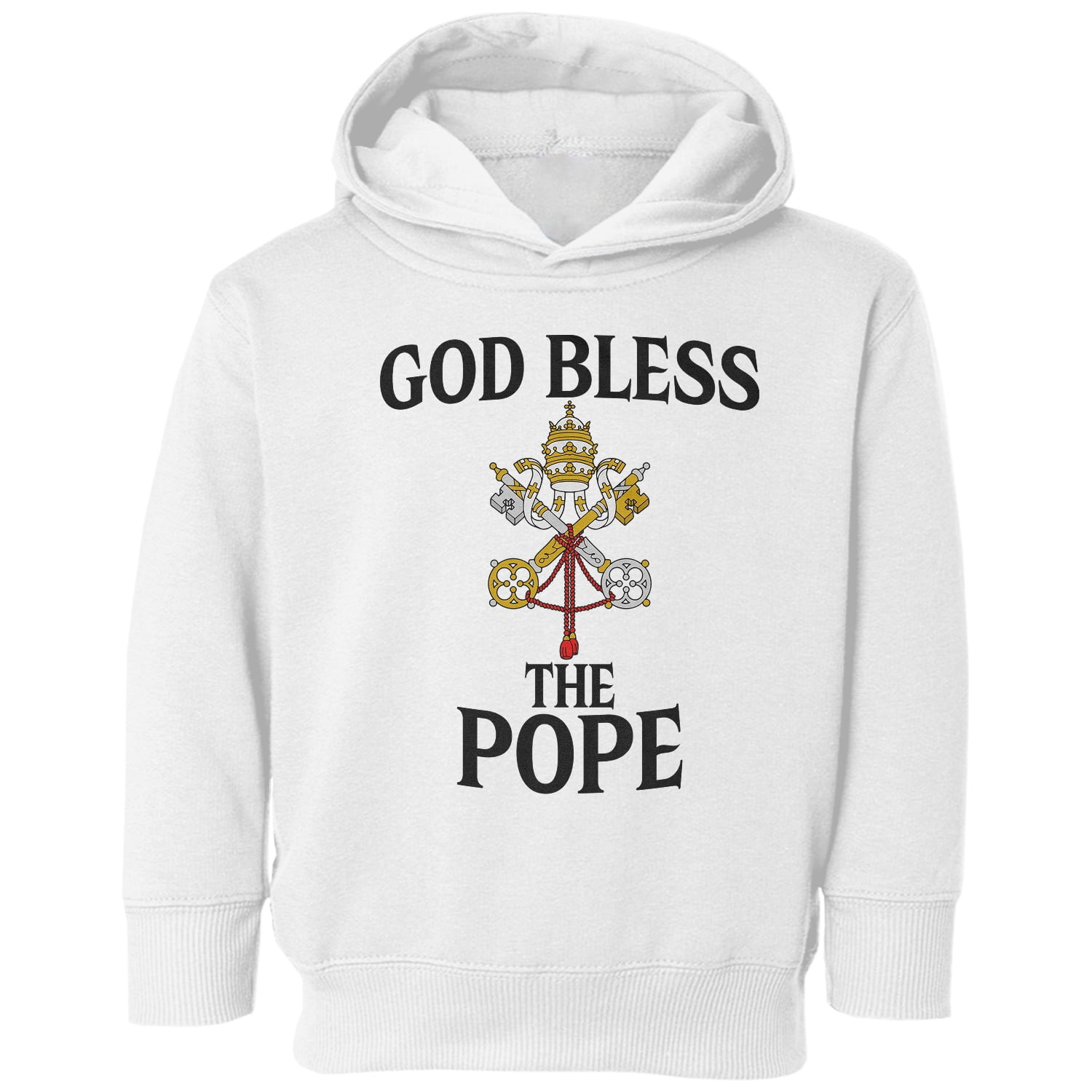 God Bless The Pope - Pope Leo XIV Tribute Toddler Hooded Sweatshirt (White, 4T) - Walmart.com