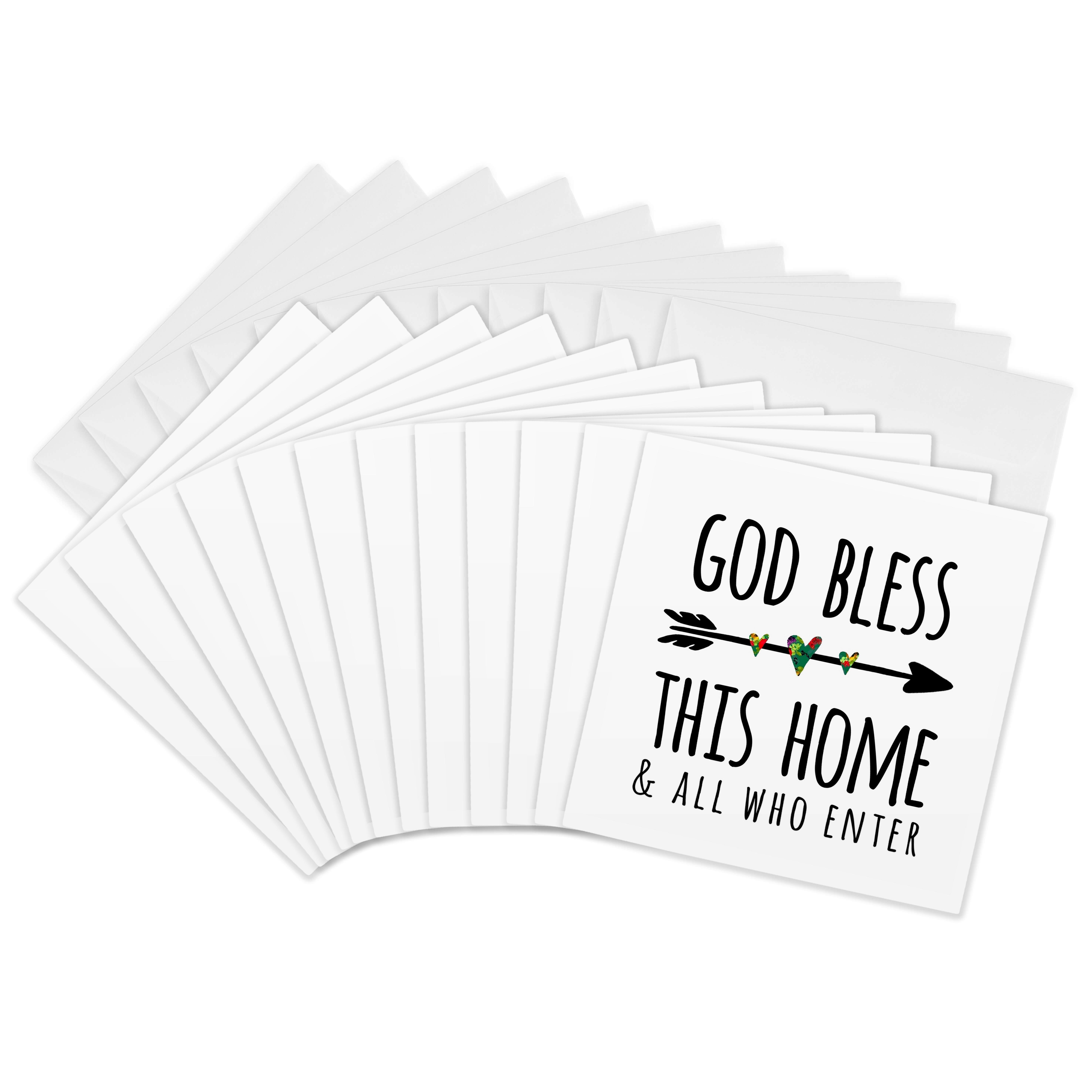 3drose, God Bless This Home and All Who Enter Cute Arrow Hearts House ...
