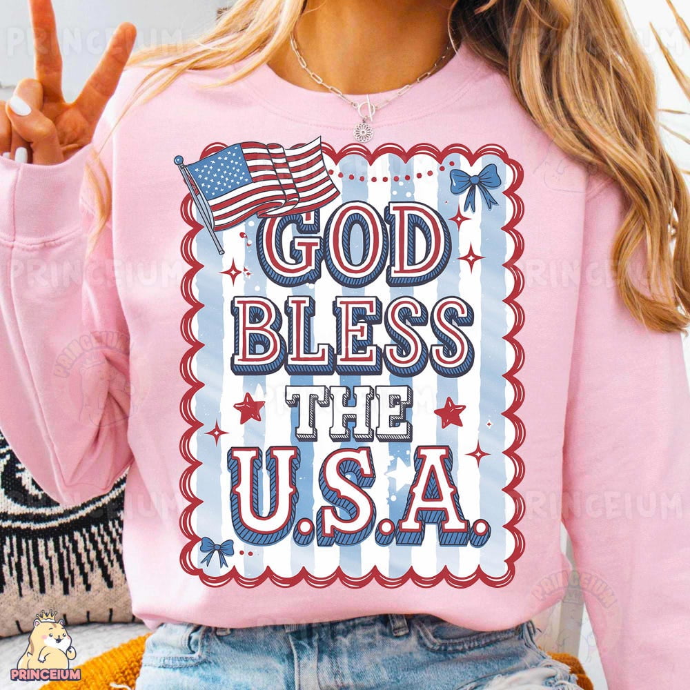 God Bless The Usa Shirt, For Patriotic Shirt, American Flag Quote Shirt, 4Th Of July Printable ...