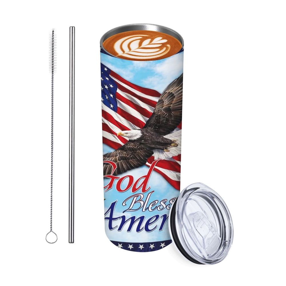 God Bless You 20oz Coffee Mug Cup,Stainless Steel Thermos Water Bottle Car Cup Portable Travel ...