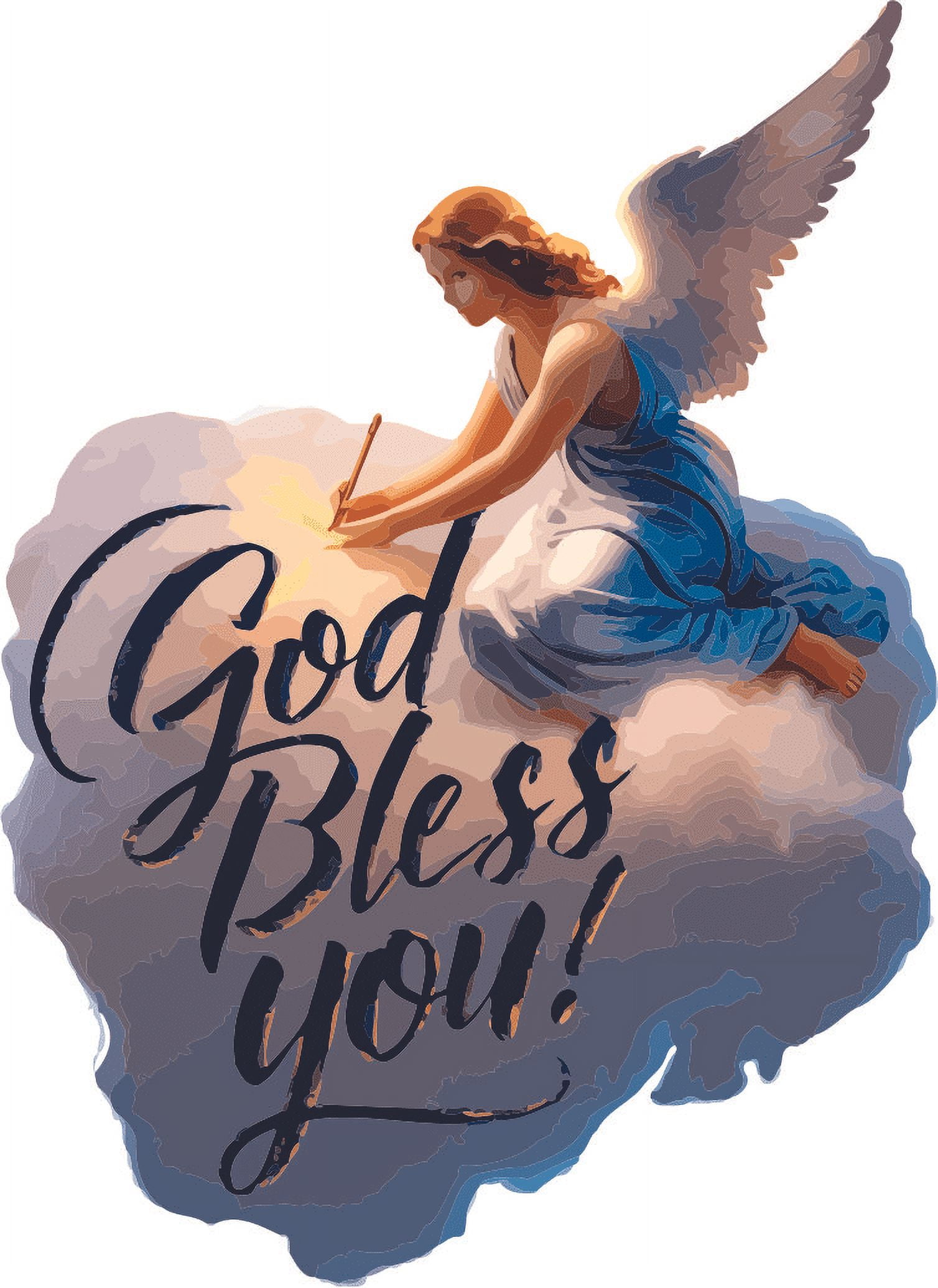 God Bless You Angel Cloud Religious Bible Verse Religion Christ Saying ...