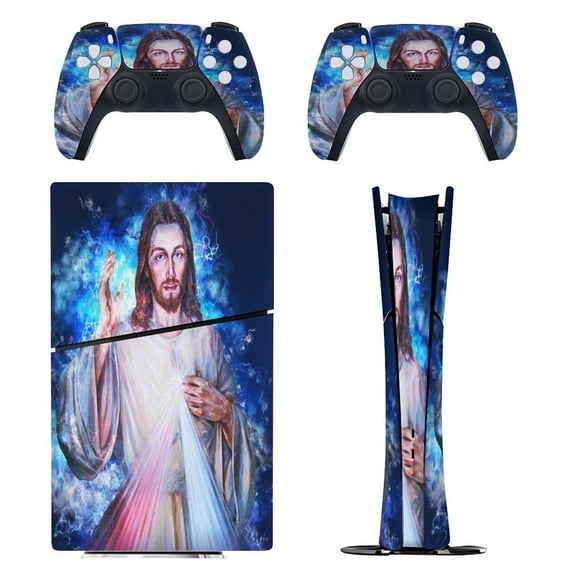 God Blue Oil Painting PS5/PS5 Slim Digital Disc Skin Sticker For ...