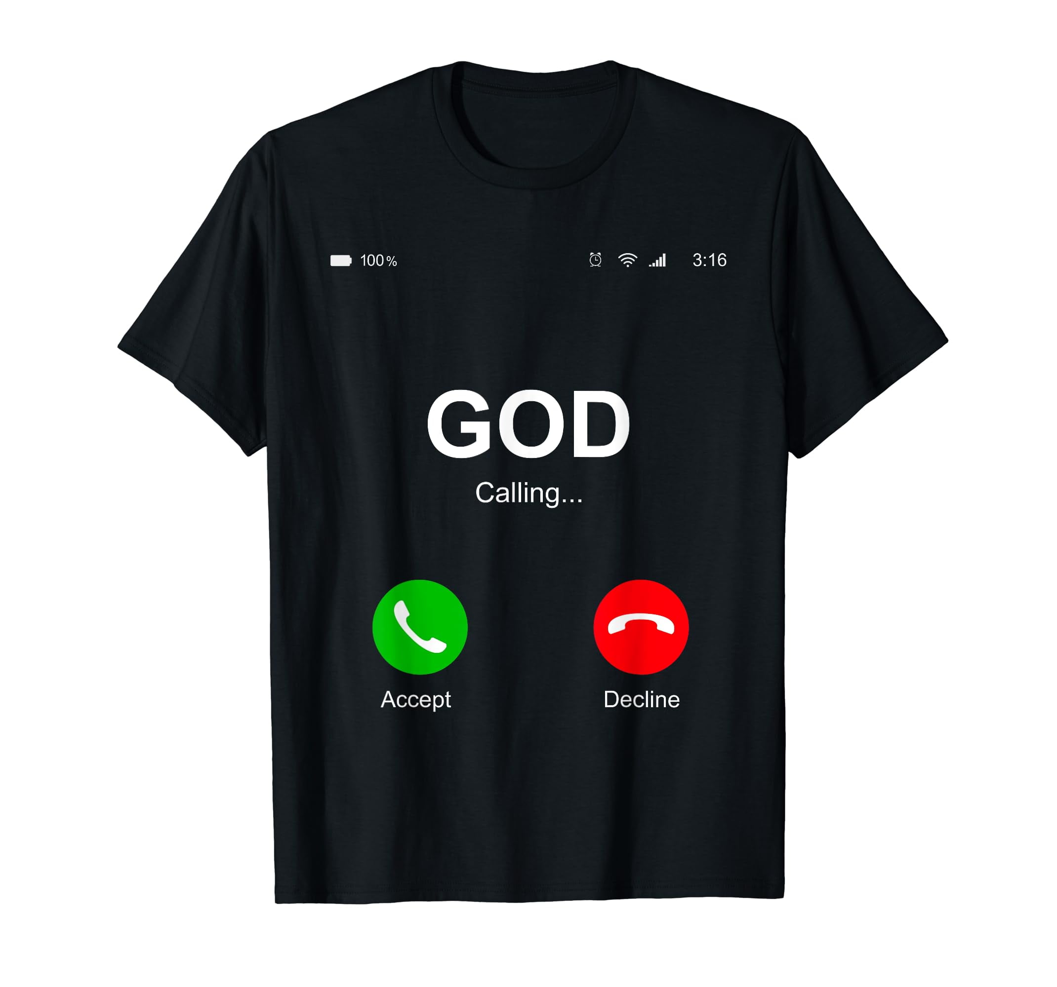 God Calling Shirt Funny God Phone Christian Church Gift T-Shirt ...