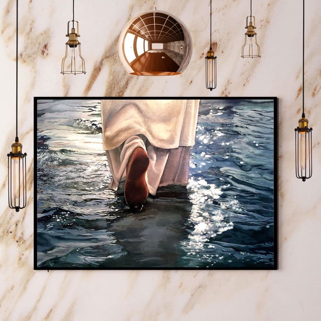God Come Follow Me Walk Through Water Great Horizontal Paper Poster No ...