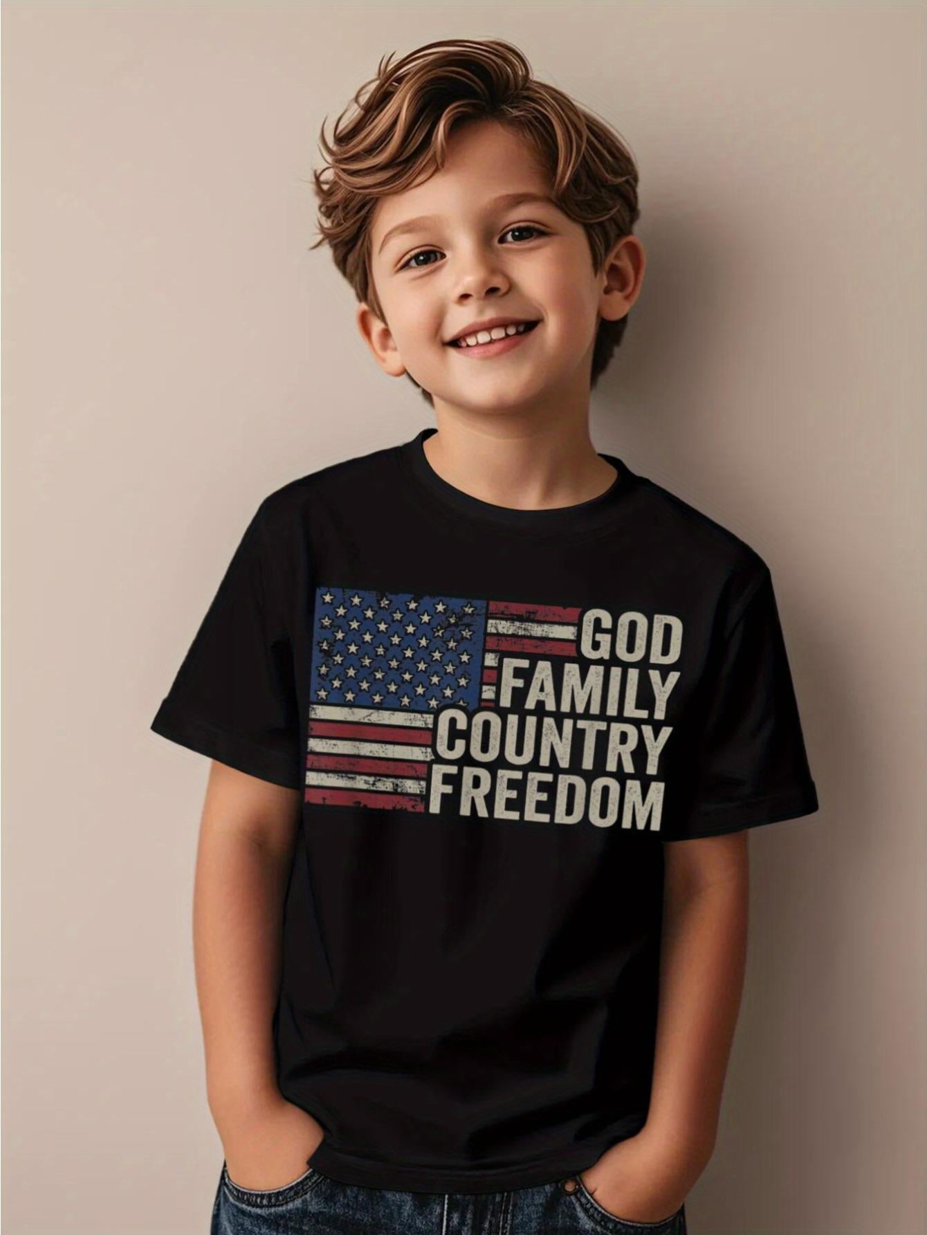 God Family Country Freedom 4th July USA Flag Christian Funny Awesome ...