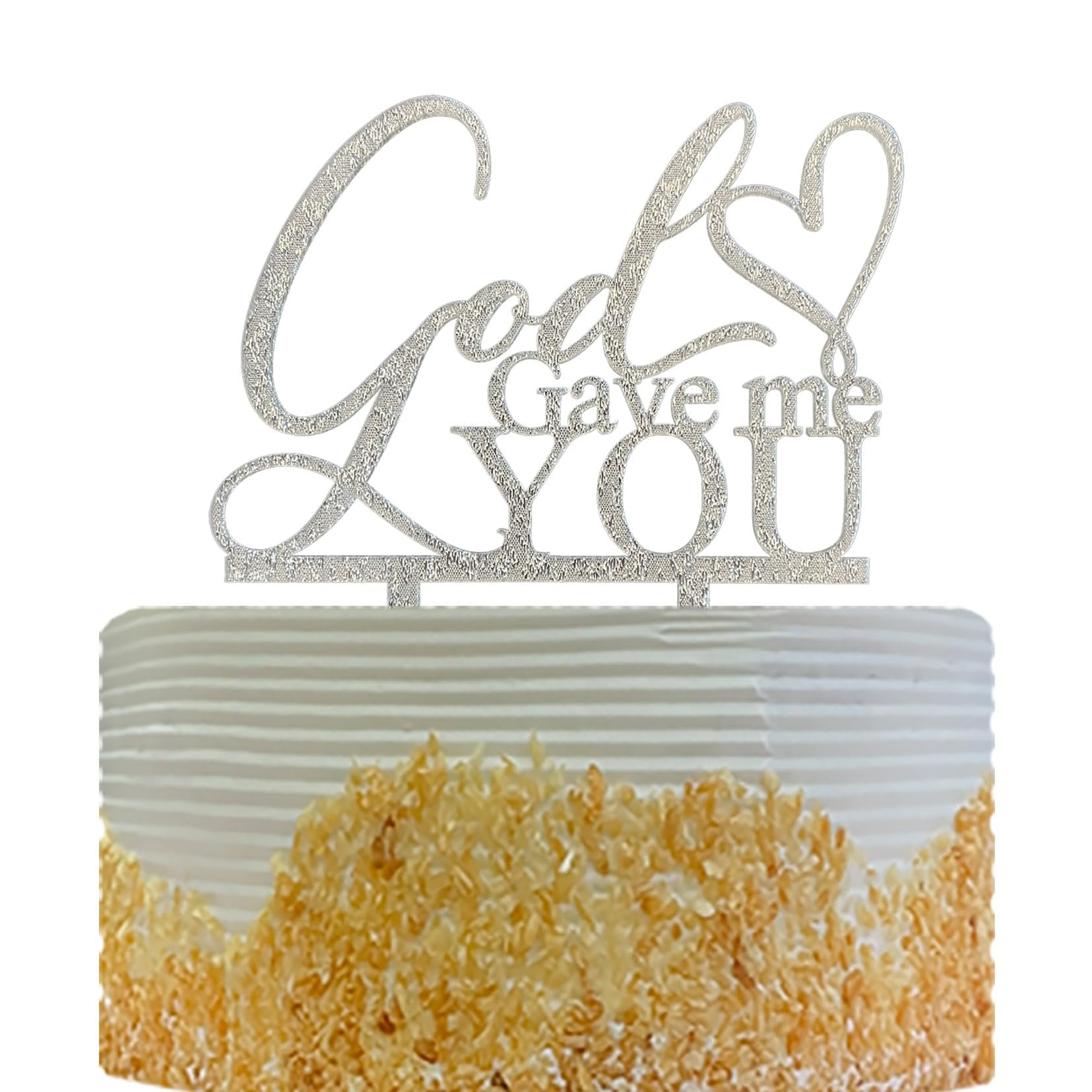 God Gave Me You Cake Topper BSL1 for Mr & Mrs, Bride and Groom Wedding ...