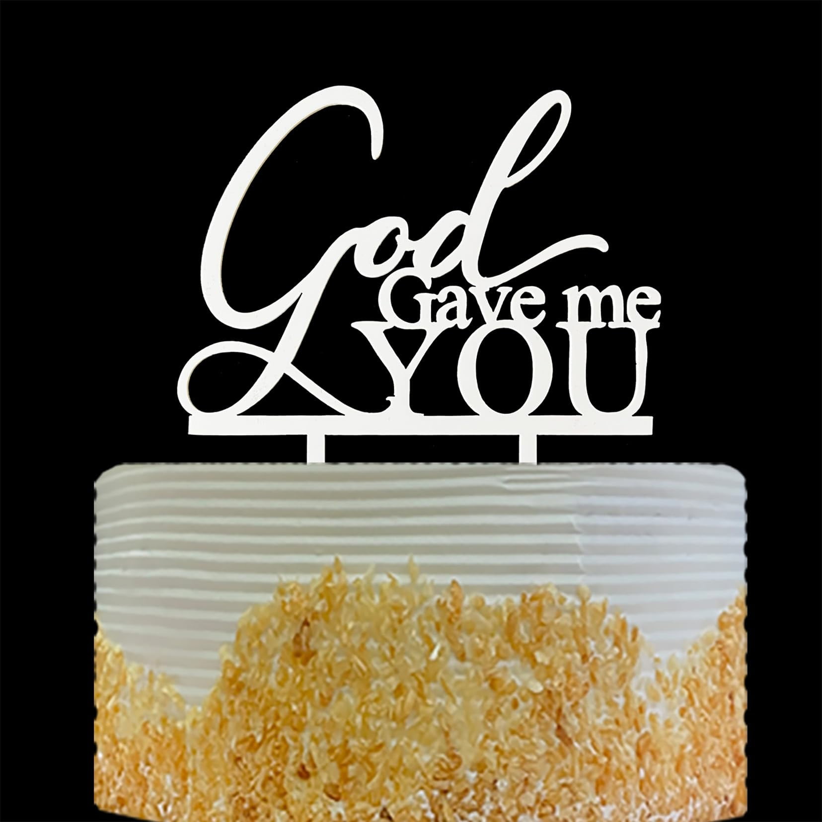 God Gave Me You Cake Topper for H2FSDMr & Mrs, Bride and Groom Wedding ...