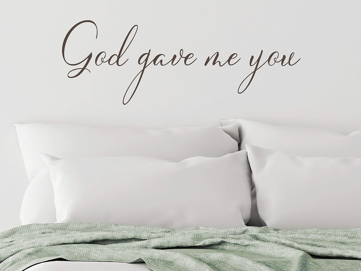 God Gave You Cursive Bedroom Wall Decal Matte Finish Vinyl Black, White ...