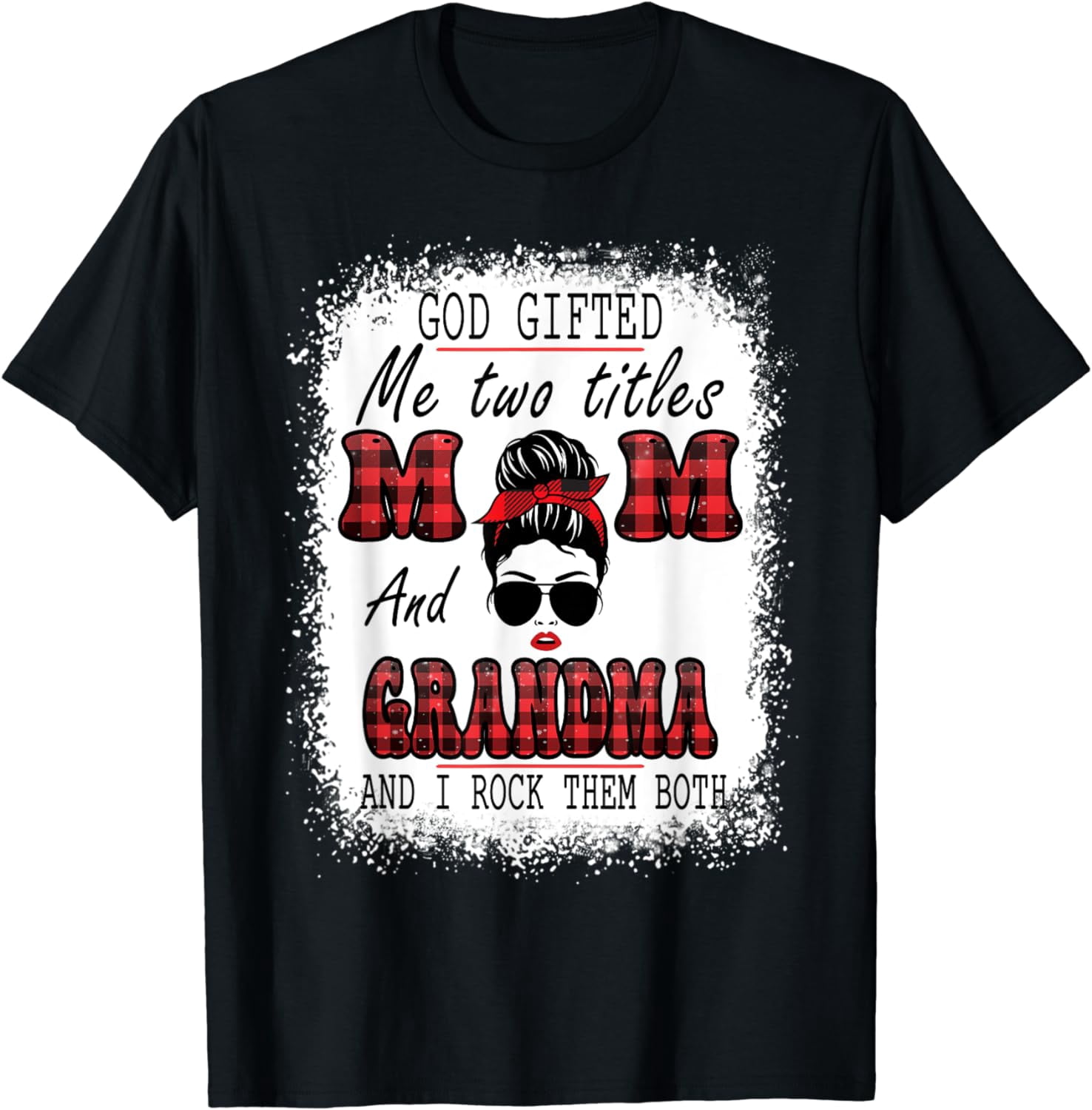 God Gifted Me Two Titles Mom And Grandma Cotton T-Shirt - Walmart.com